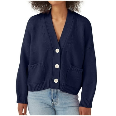 TheMogan Women's Open Front Cardigan with Pockets Casual 3/4 Sleeve ...