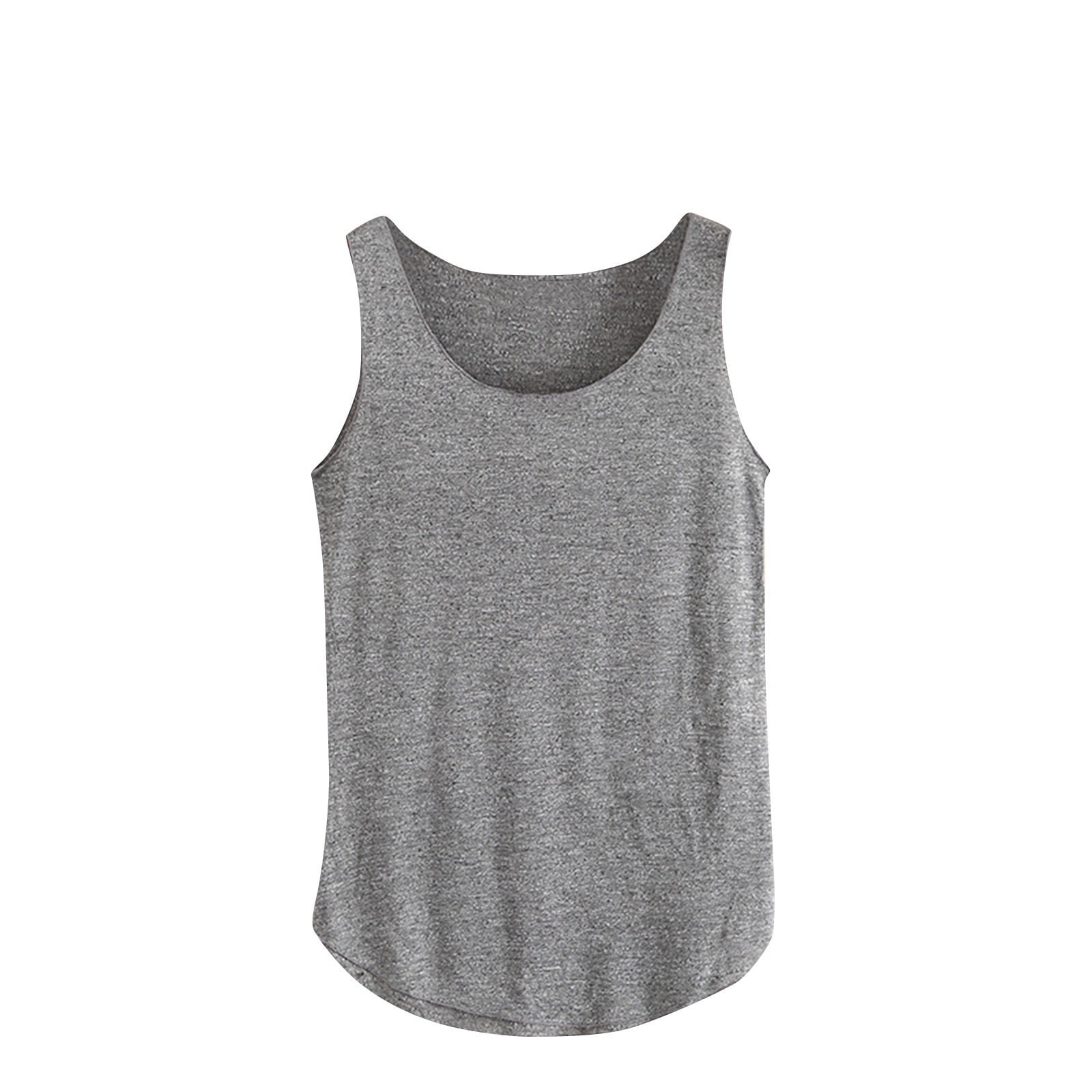 FAIWAD Women's Classic Cotton Tank Top Sleeveless U-Neck Loose Tunic T ...