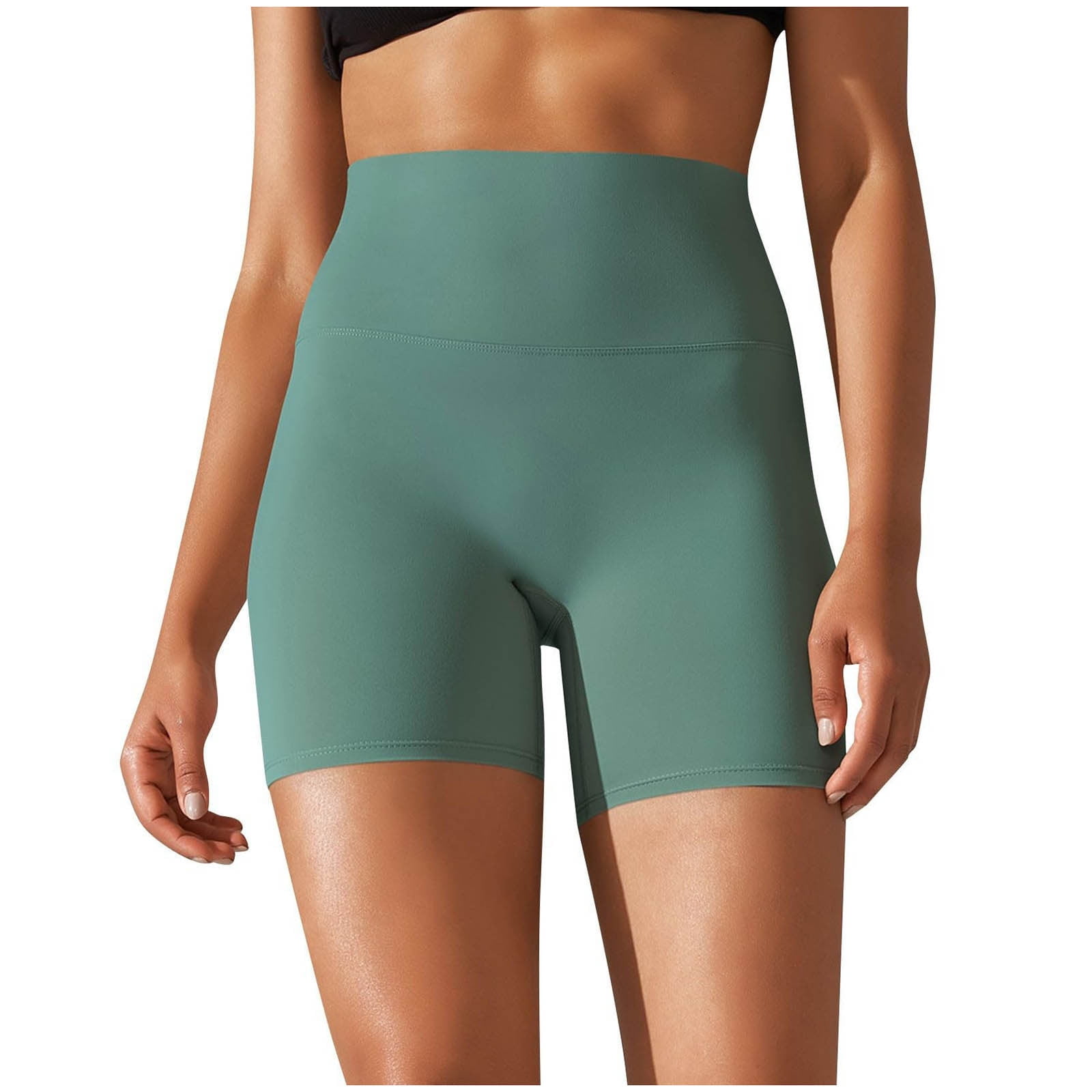 FAIWAD Women's High Waist Scrunch Biker Shorts Butt Lift Workout Yoga ...