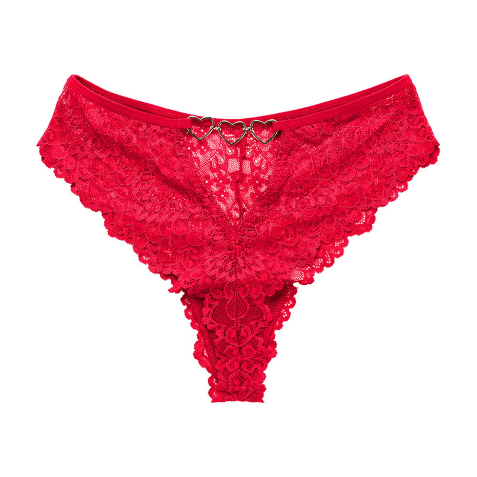 FAIWAD Women's Lace G-strings Mesh Cut Out Patchwork Thong Panties High ...