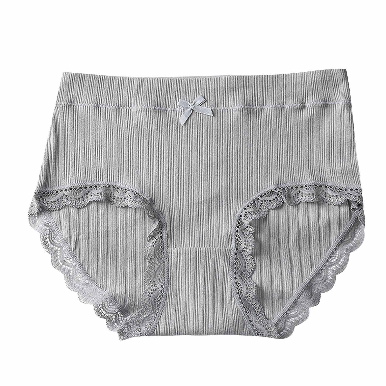 FAIWAD Women's Seamless Underwear High Waisted Lace Patchwork Panties ...