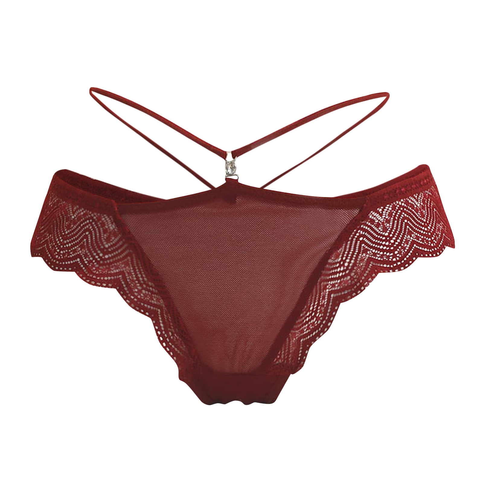 FAIWAD Womens Floral Lace Thong Hollow Out Low Waist Breathable G ...