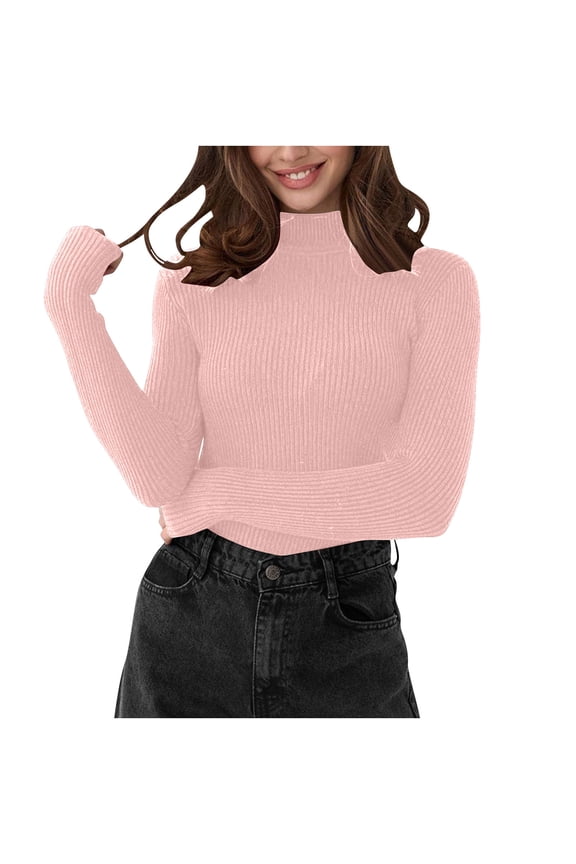 Pink Turtleneck Sweater