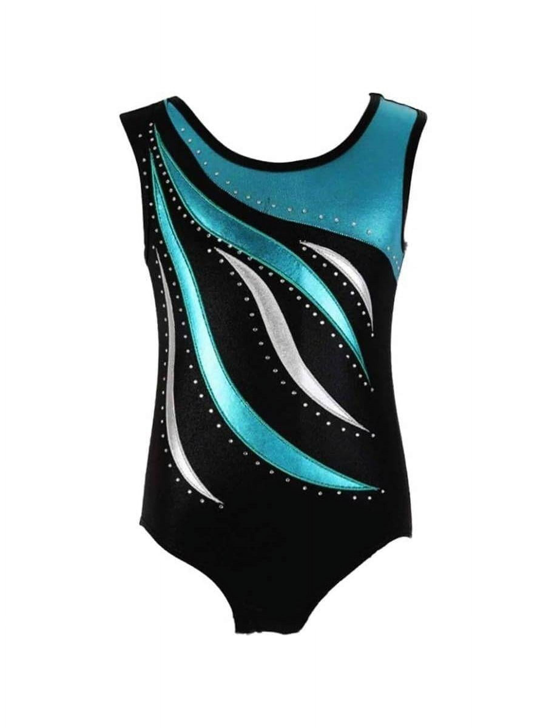 FAIZE 2024 Shiny Waves Metallic Athletic Dance Gymnastics Leotard ...