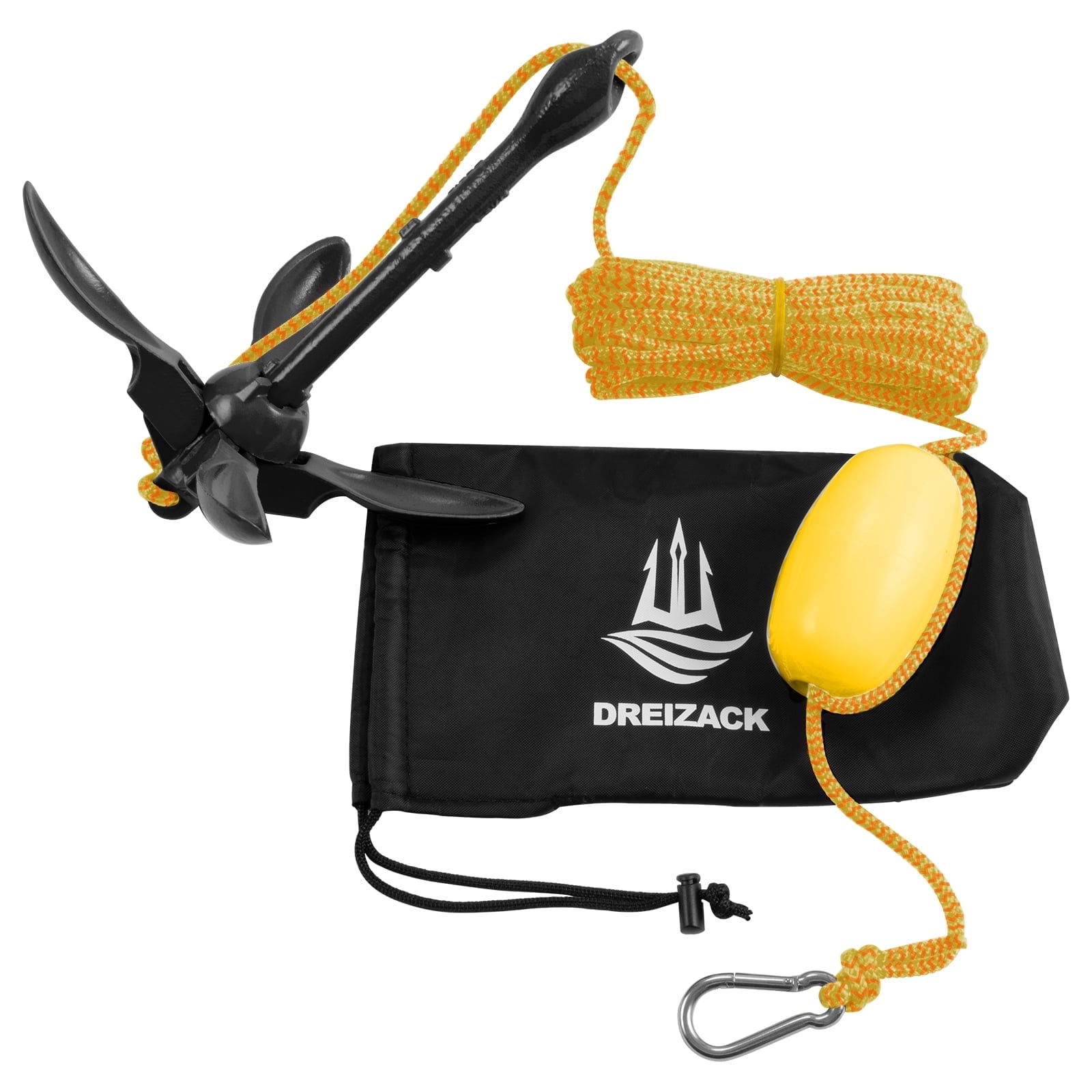 FAIZHI Kayak Anchor Kit, 3.5 lb Folding Grapnel Anchor Kit with 40ft ...