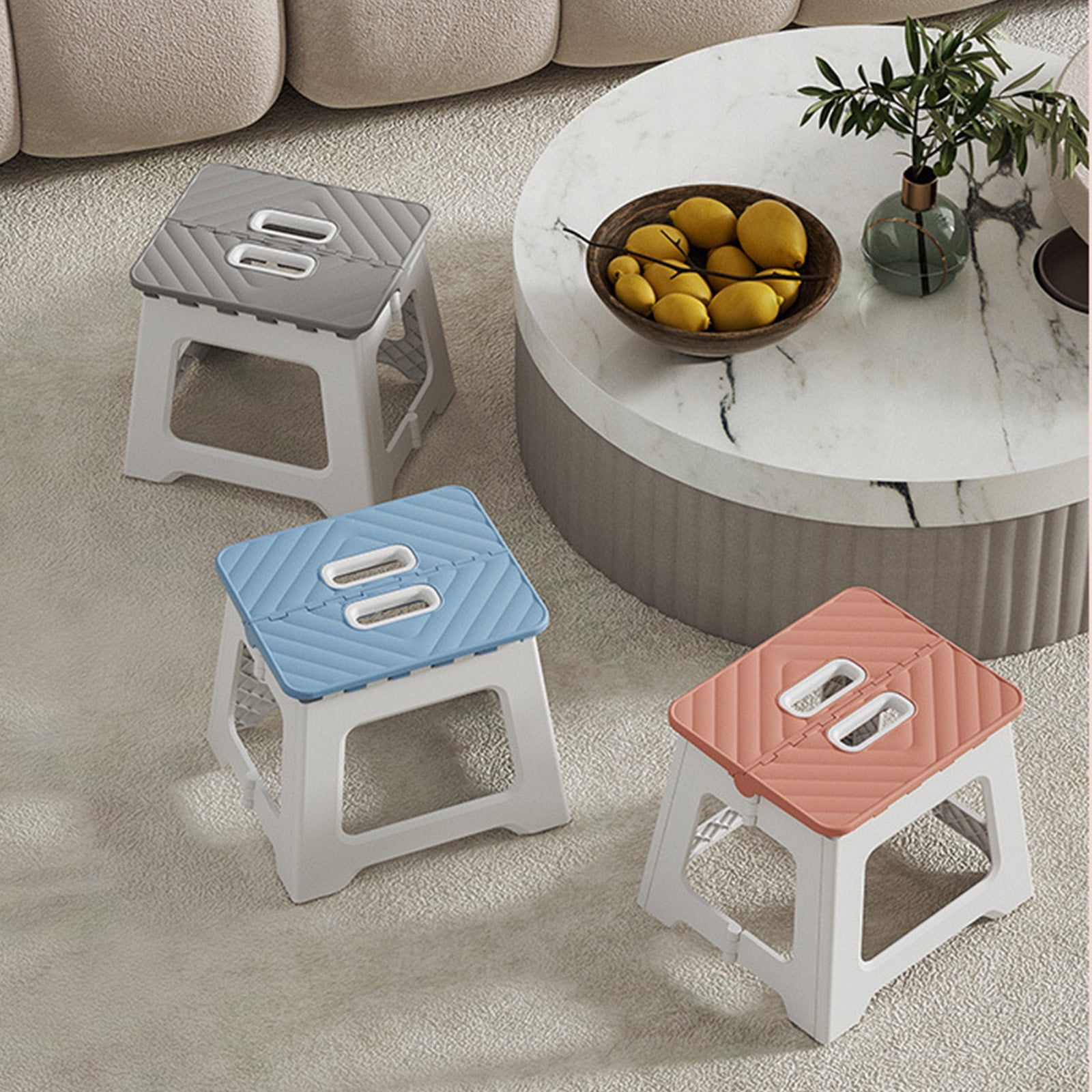Clearance Items！FAJHHA Blue,Gray,Or Pink Foldable Plastic Stool,One ...