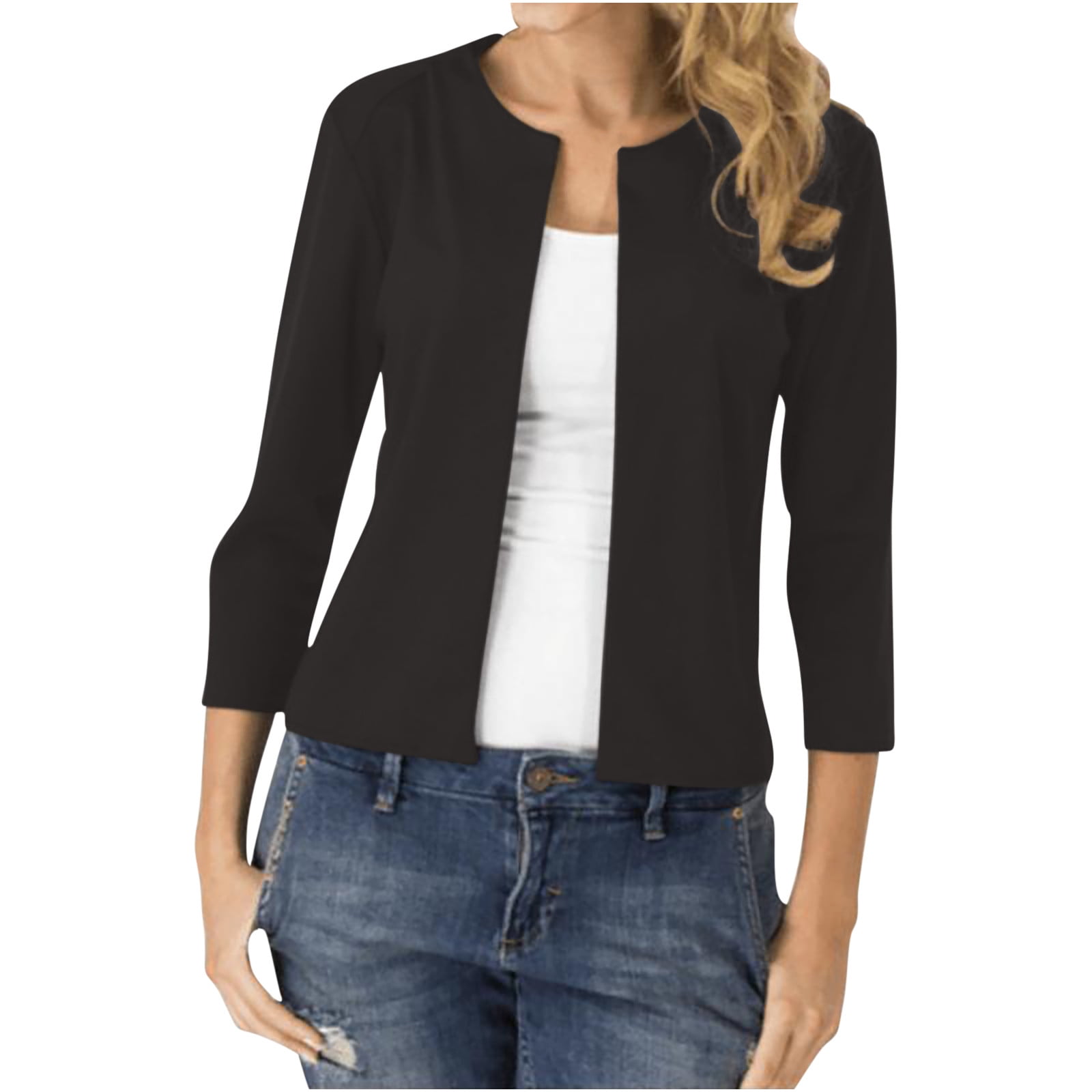 FAKKDUK Blazer Jackets for Women Casual Lapel Lightweight Blazer Open ...