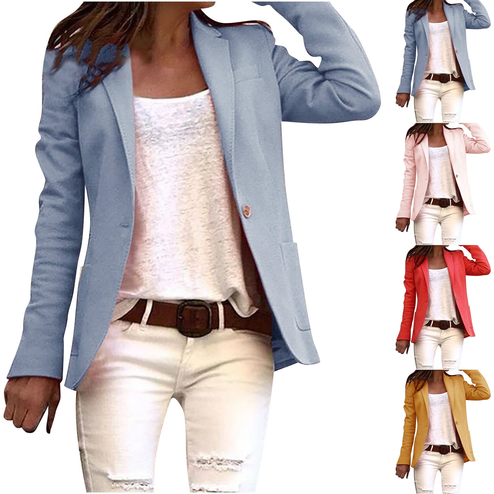 FAKKDUK Blazers for Women Business Casual Womens Casual Blazers Plus ...