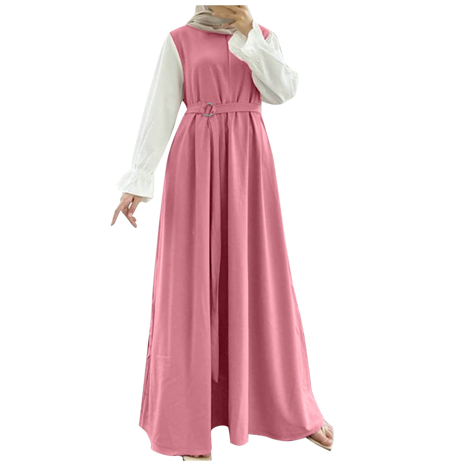 FAKKDUK Muslim Dresses for Women Long Dress Women Abaya Dress Islamic ...