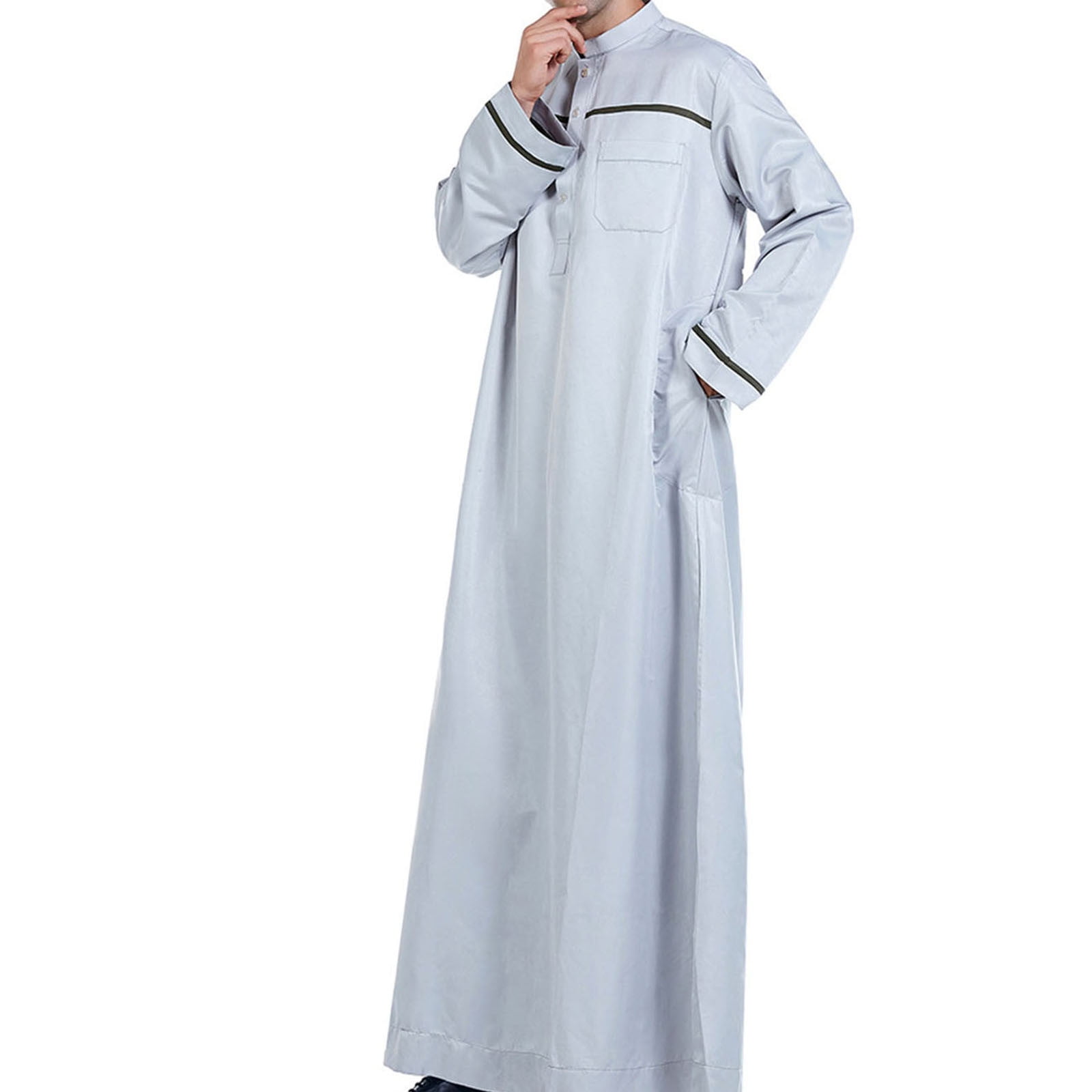 FAKKDUK Muslim Robe for Men Arabic Thobe Men’s Arab Robe Men’s Muslim ...