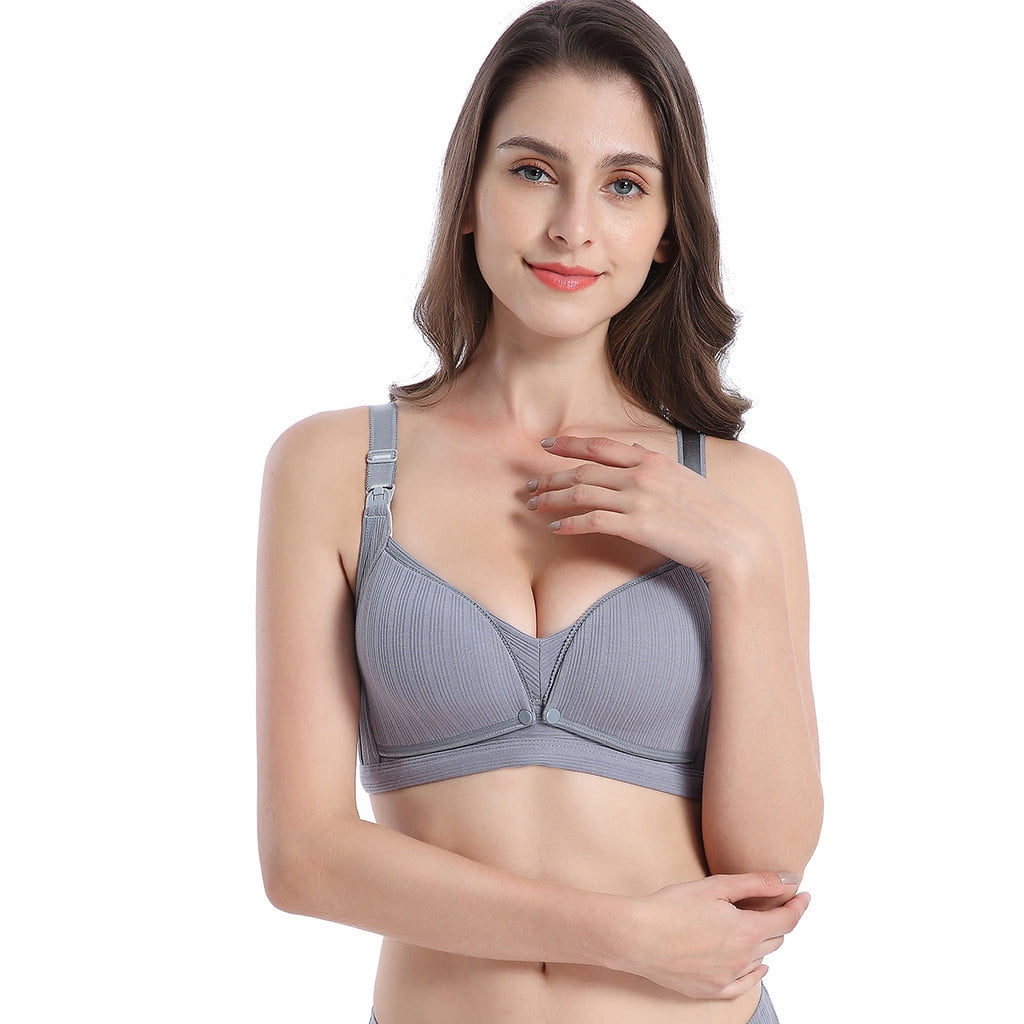 FAKKDUK New Nursing Bras for Women Breastfeeding,Women Back Adjustment Ultra Comfort Gathered ...