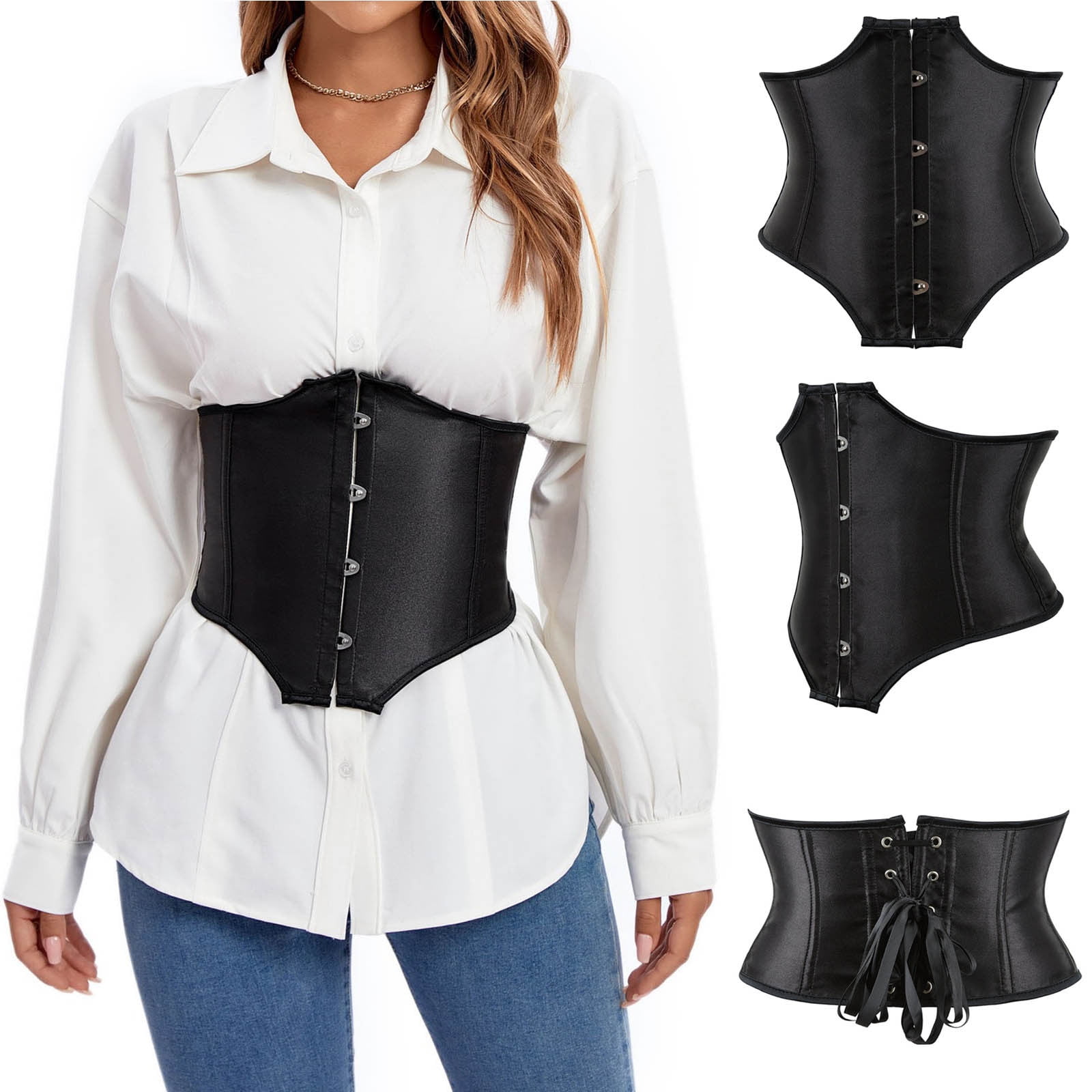 FAKKDUK Plus Size Corsets For Women, Corset Tops, Bustier Tops for ...