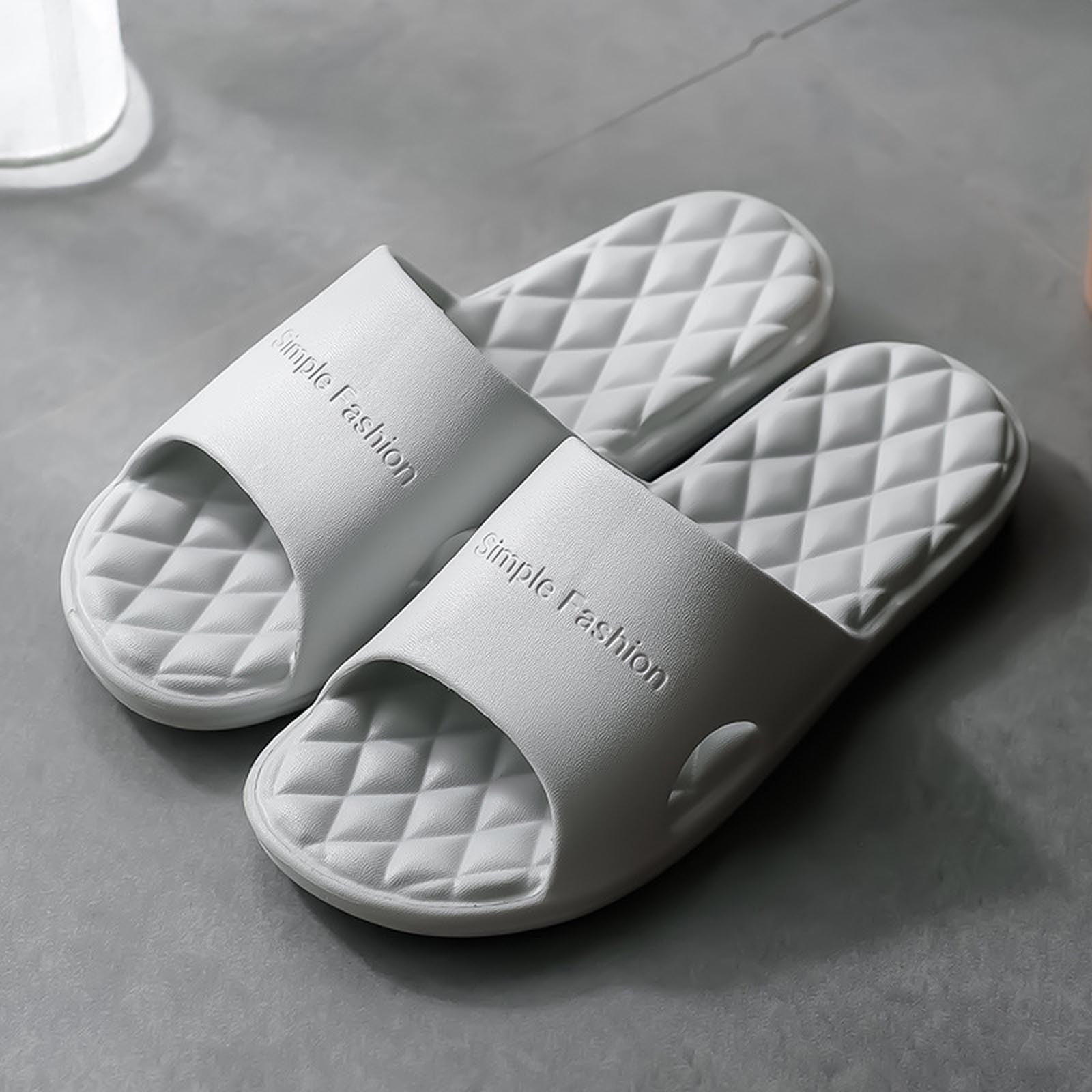 FAKKDUK Shower Slippers for Women and Men EVA Bathroom Pool Sandals Non ...