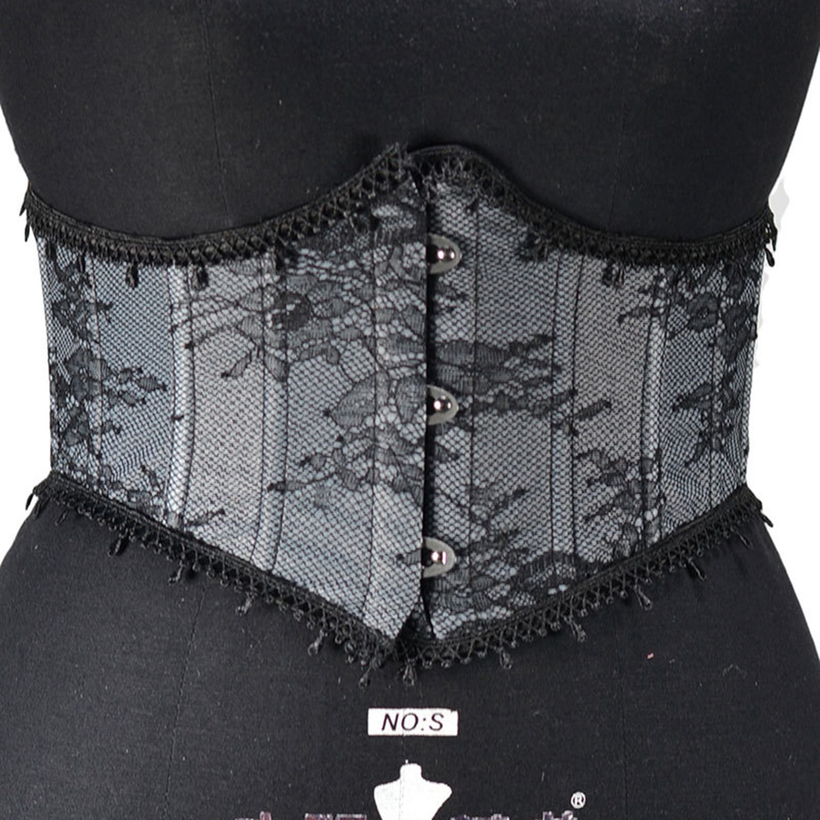 FAKKDUK Women's Spaghetti Straps Corset Satin Square Neck Vintage Boned ...