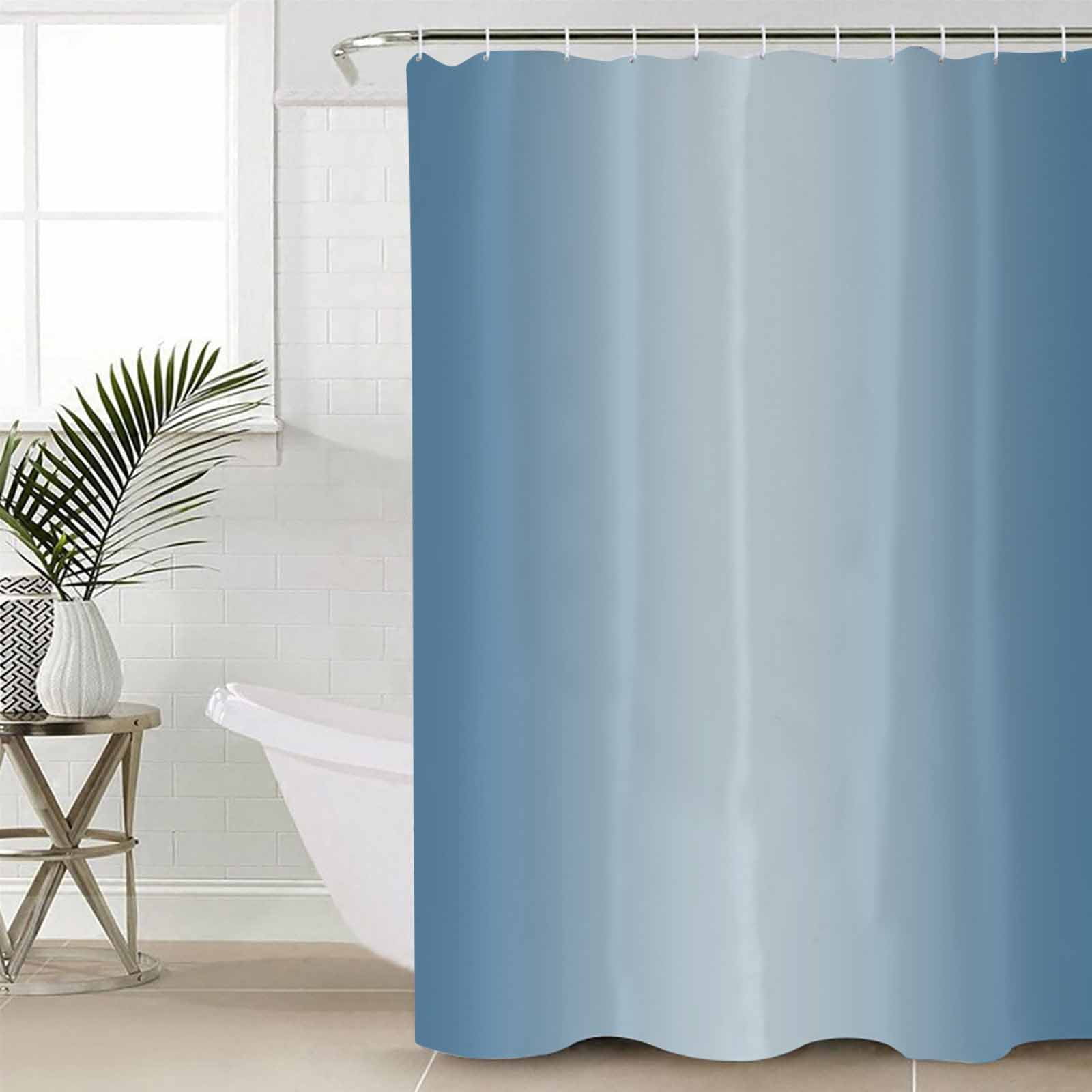 FAKULI Shower Curtain, Blue Ombre Stall Shower Curtains for Bathroom/Bathtub, Modern Gradient ...