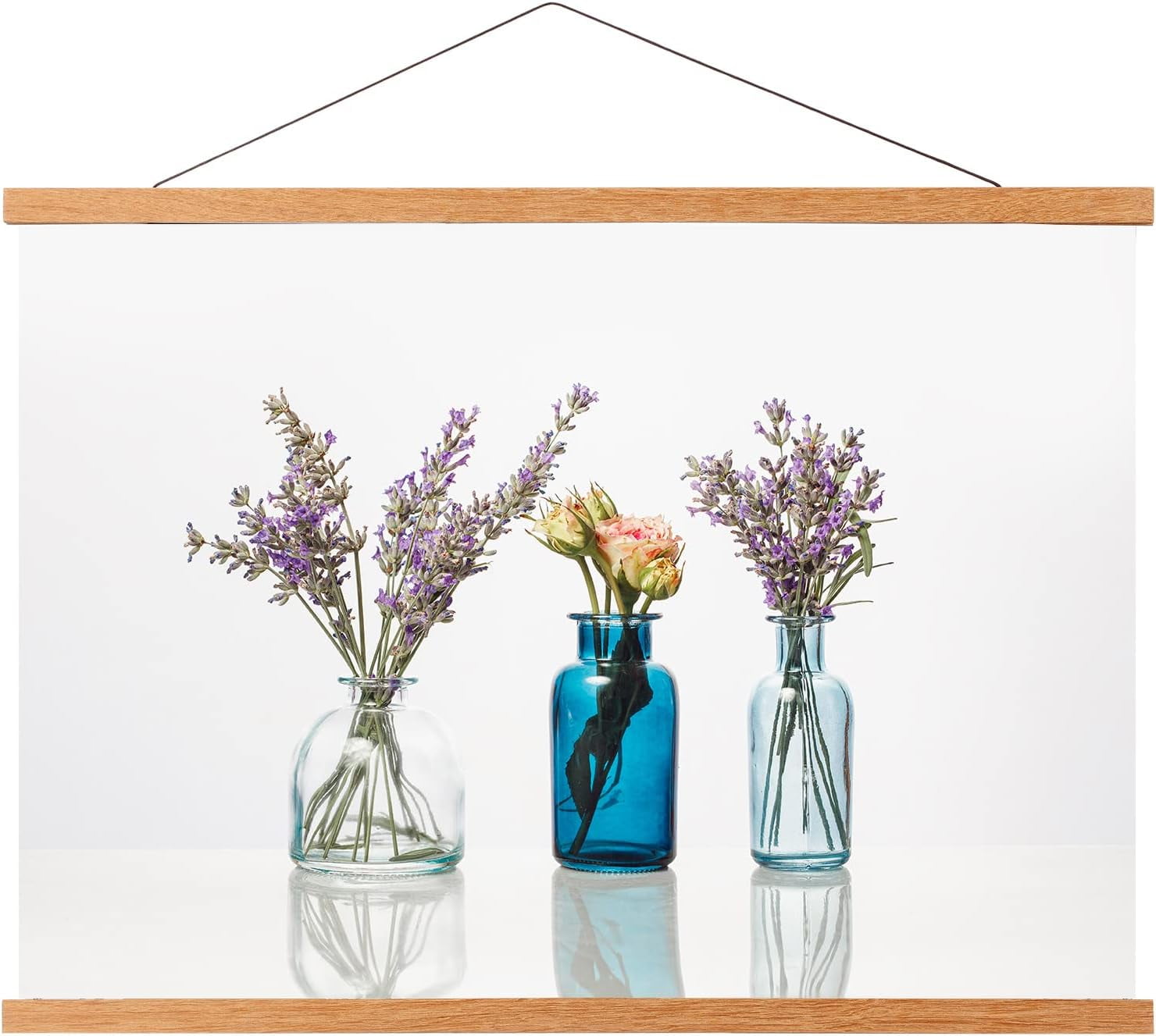 FALAMON Magnetic Poster Hanger Frame, 30x40 30x36 30x20 Teak Wood ...