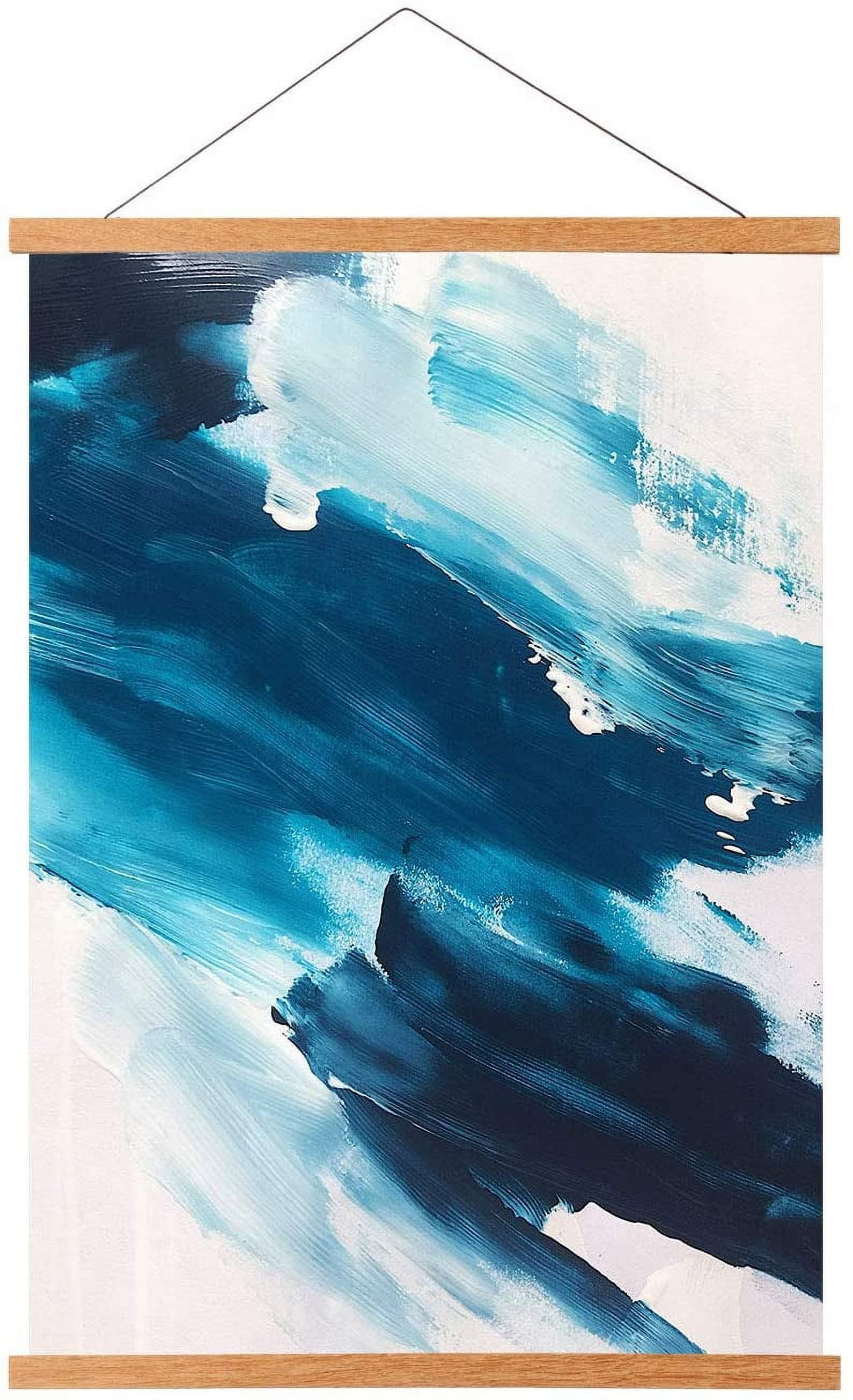 FALAMON Magnetic Poster Hanger Frame, 30x40 30x36 30x20 Teak Wood ...