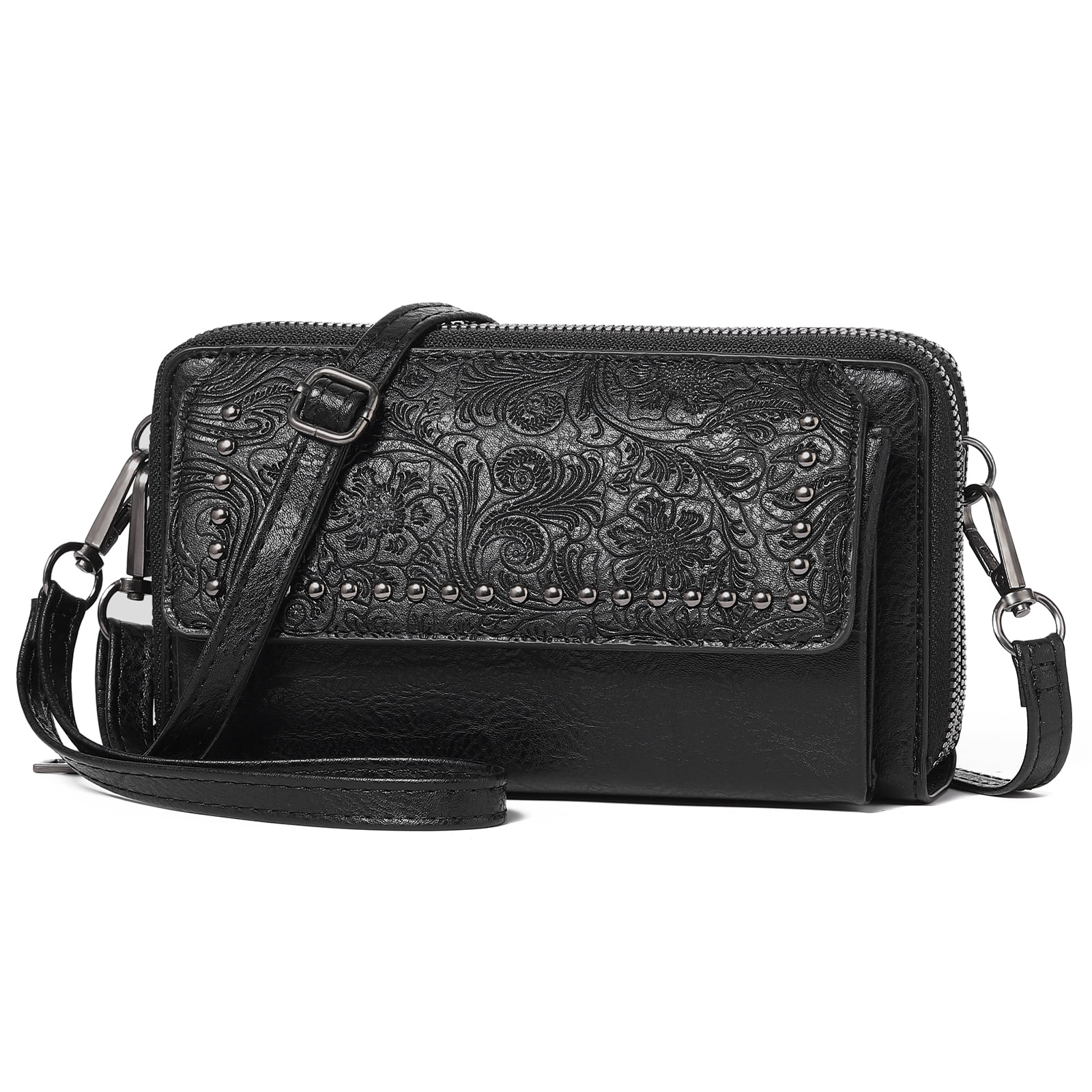 "FALAN MULE Crossbody Wallets with Shoulder Strap, RFID Blocking ...