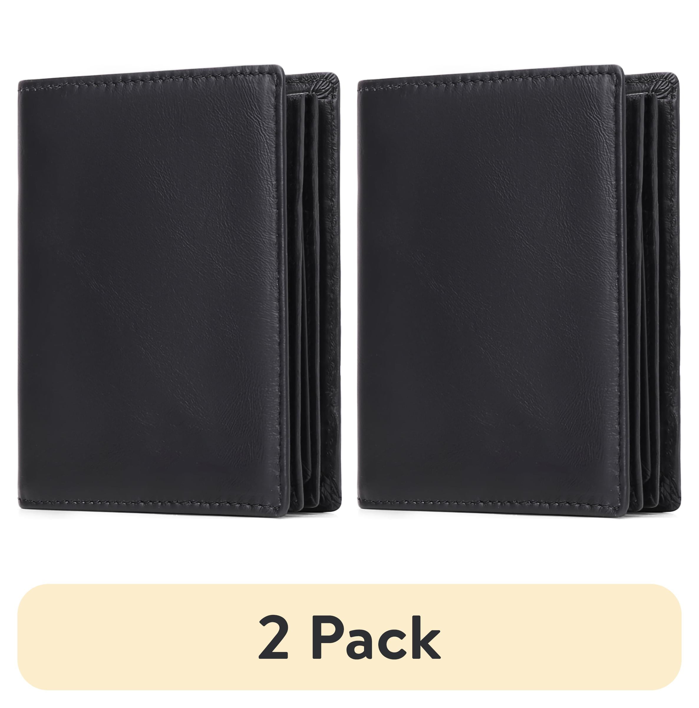 (2 pack) FALAN MULE Minimalist Wallets for Men Genuine Leather Bifold ...