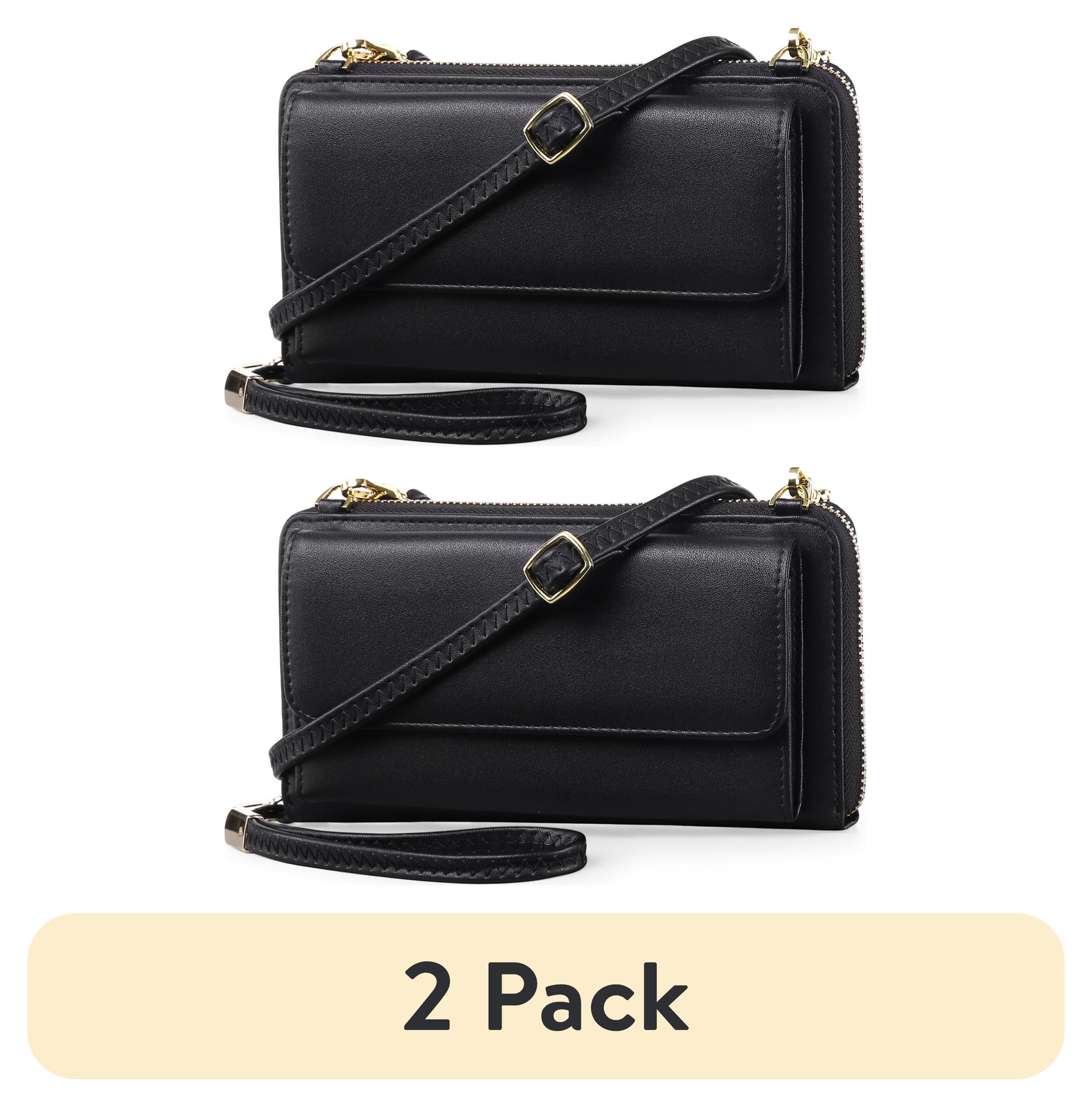(2 pack) FALAN MULE Rfid Wallet Purse Wristlet Crossbody Bag for Women ...