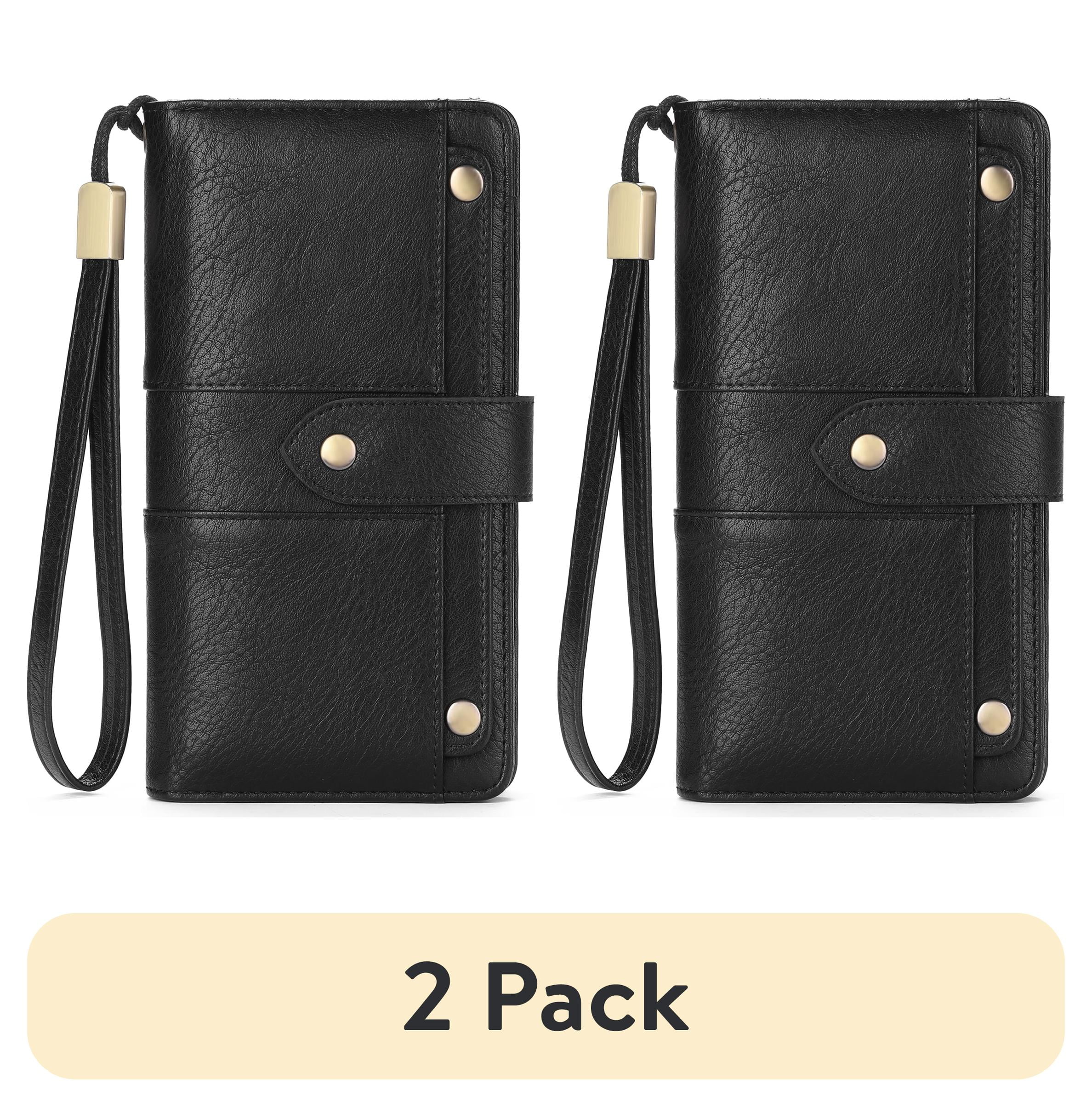 (2 pack) FALAN MULE Women Genuine Leather Wallet Large Capacity Bifold ...