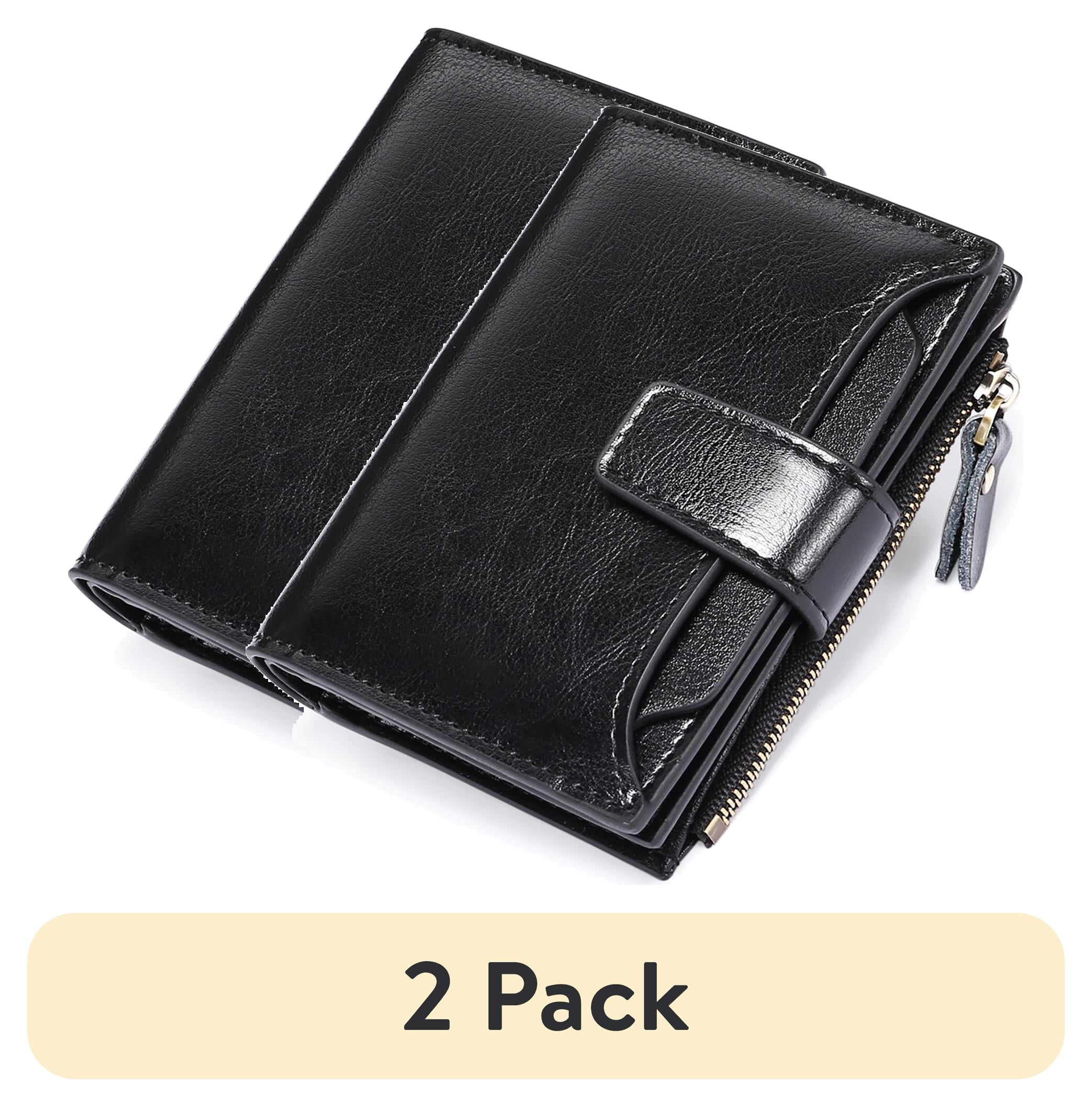 (2 pack) FALAN MULE Small Wallet for Women Genuine Leather Bifold Purse ...