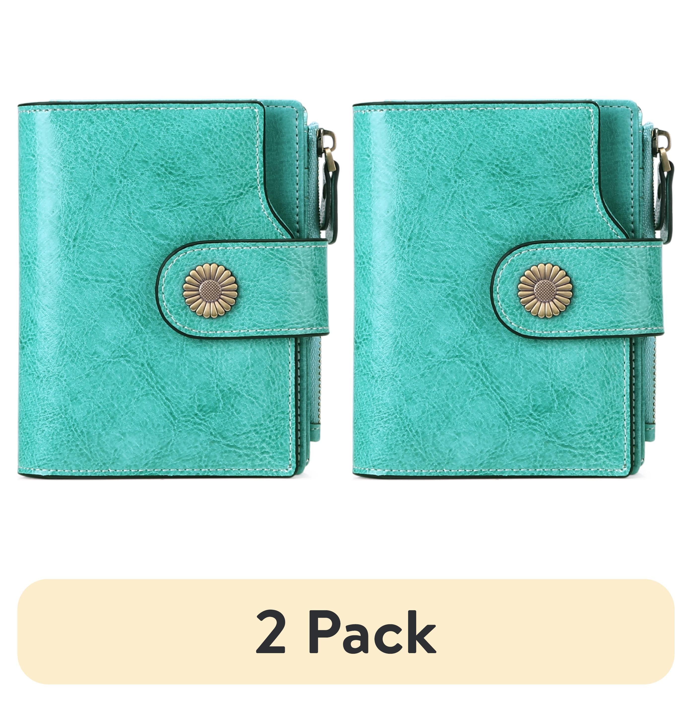 (2 pack) FALAN MULE Small Wallet for Women Genuine Leather Bifold card ...