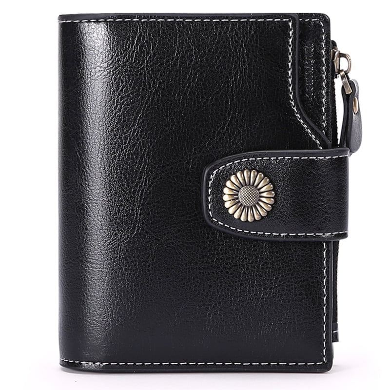 FALAN MULE Women's Genuine Leather Small Wallet, Bifold Card Holder ...