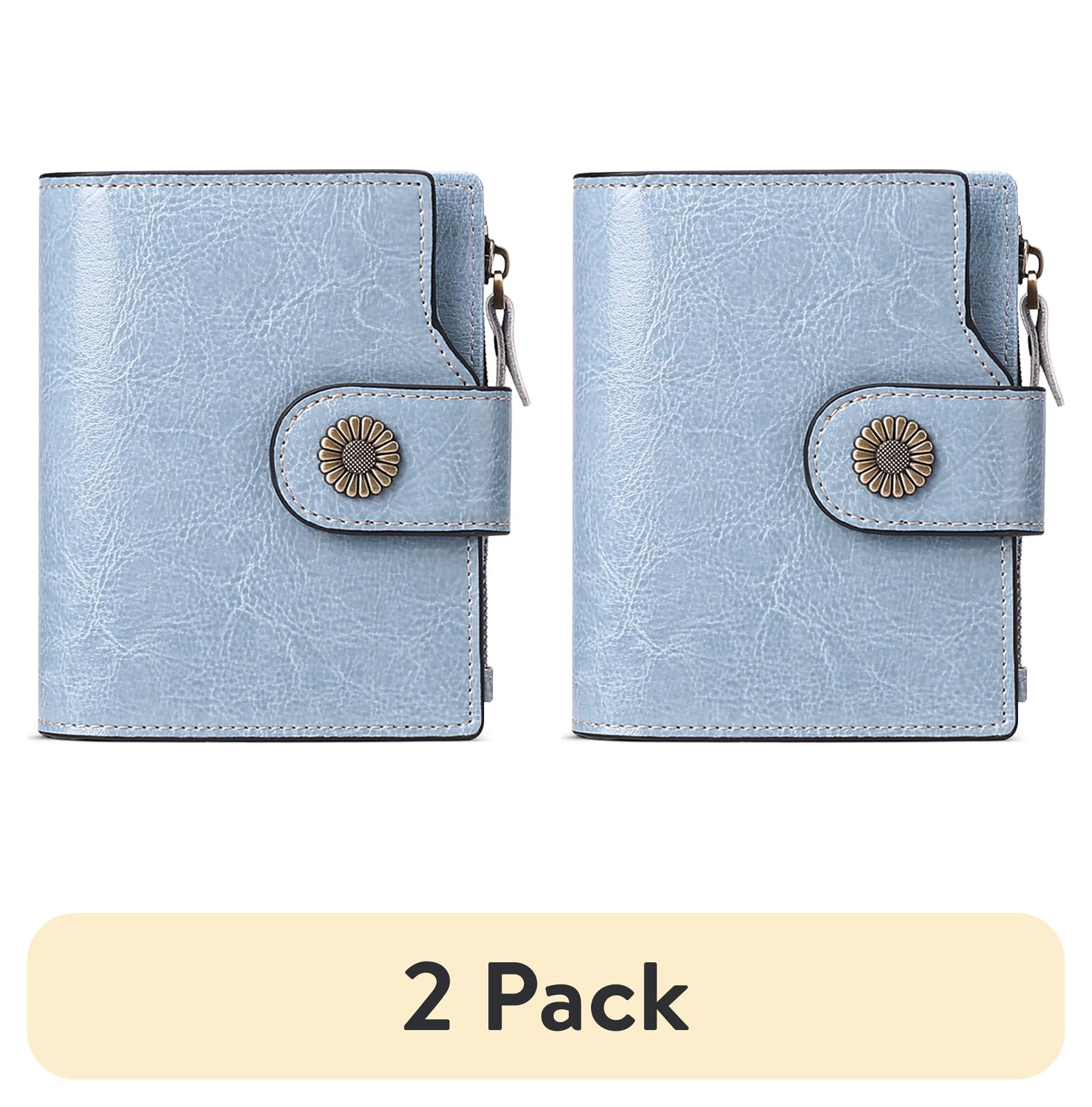 (2 pack) FALAN MULE Small Wallet for Women Genuine Leather Bifold card ...