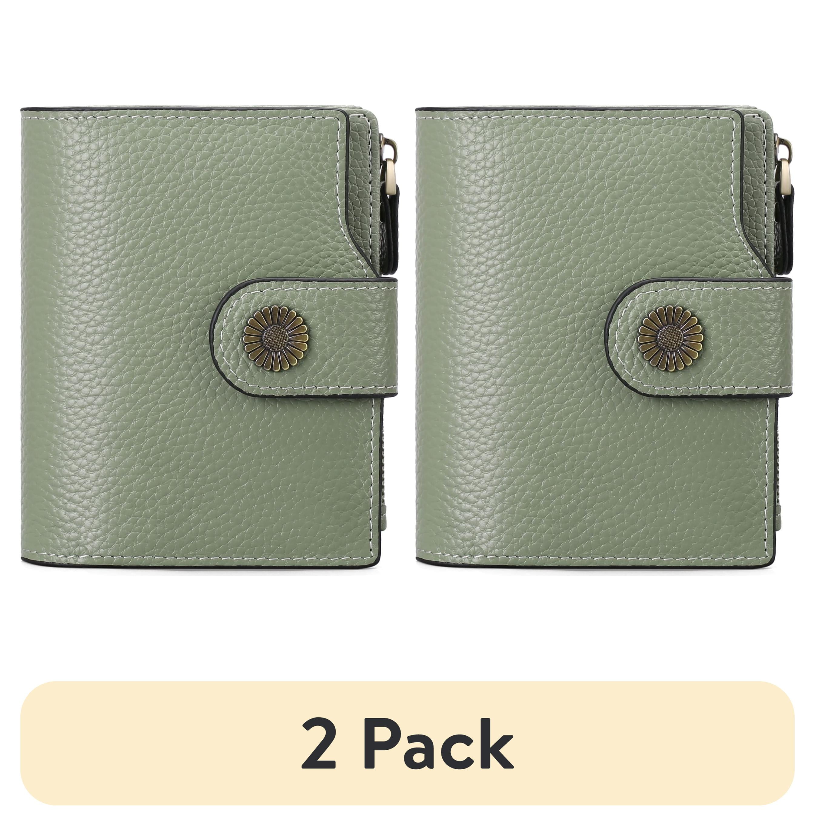 (2 pack) FALAN MULE Small Wallet for Women Genuine Leather Bifold card ...
