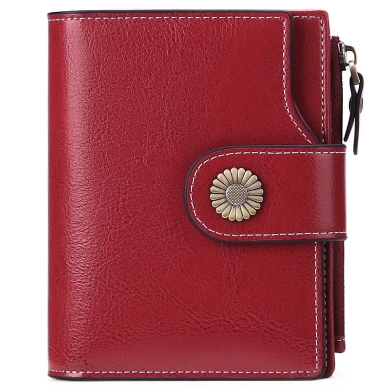 FALAN MULE Women's Genuine Leather Bifold Wallet with Large Pocket ...