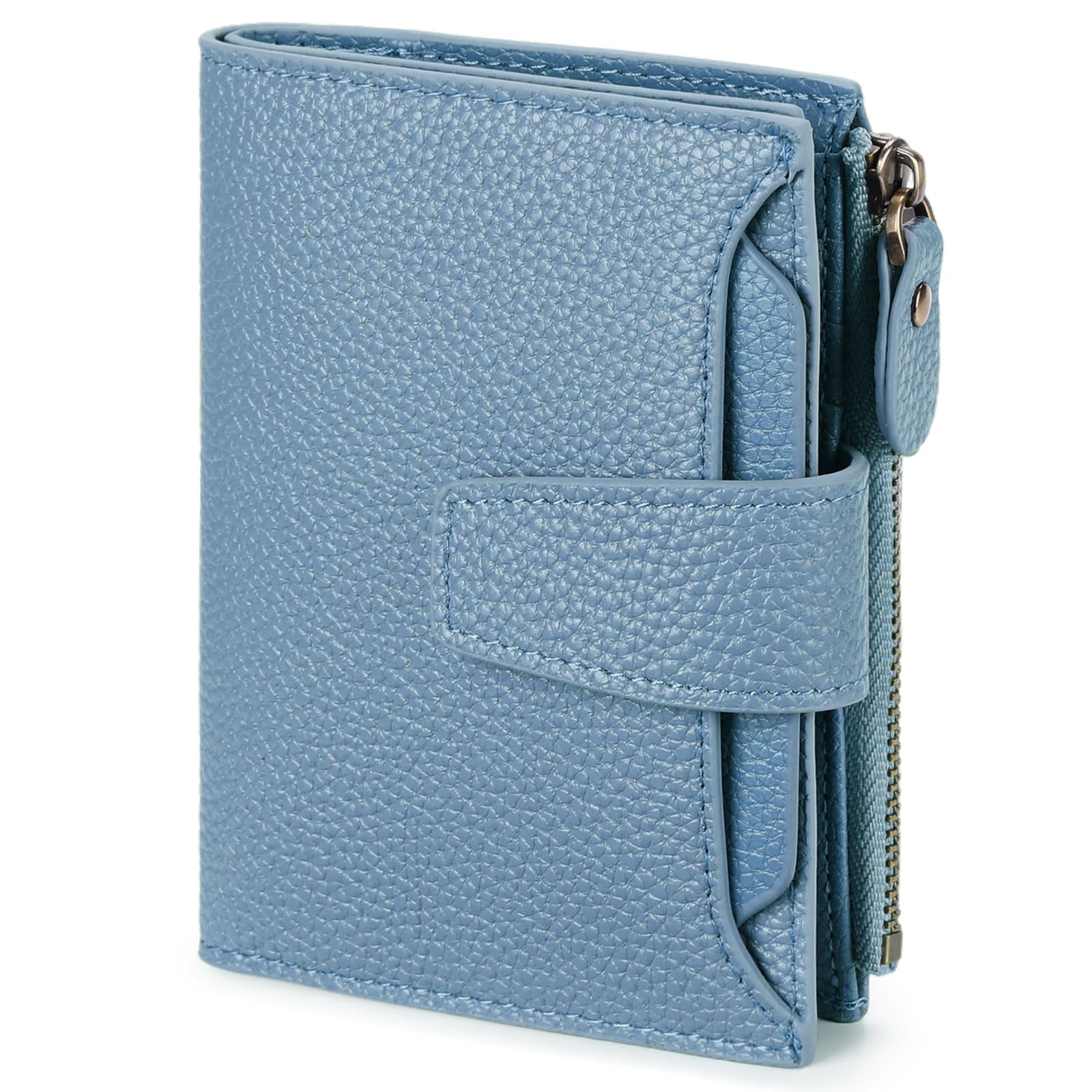 FALAN MULE Small Wallet for Women Leather Bifold Compact RFID Blocking ...