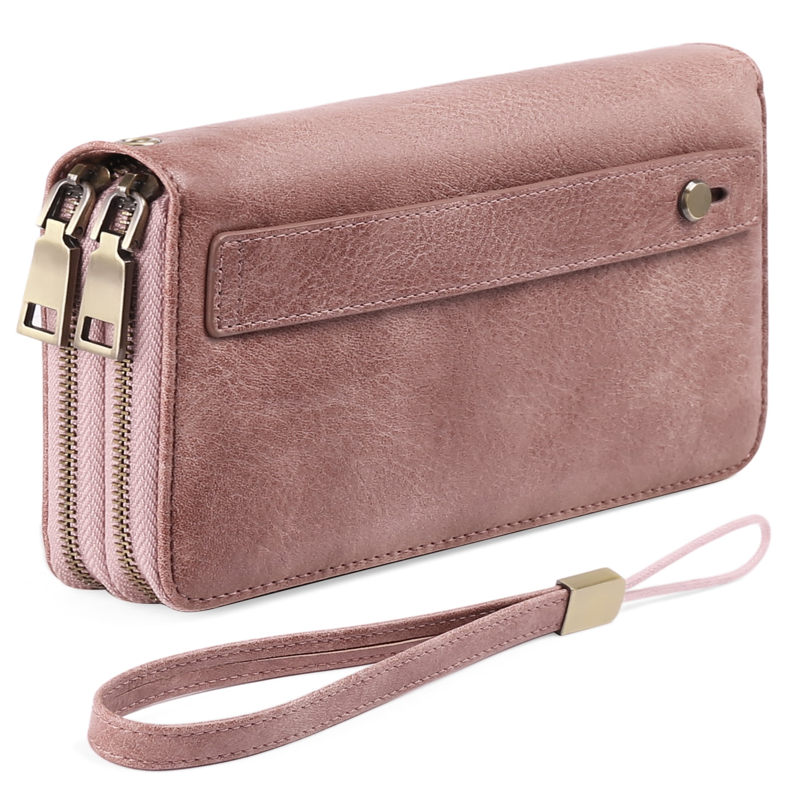 FALAN MULE Wallet for Women Double Zipper Phone Clutch RFID Blocking ...