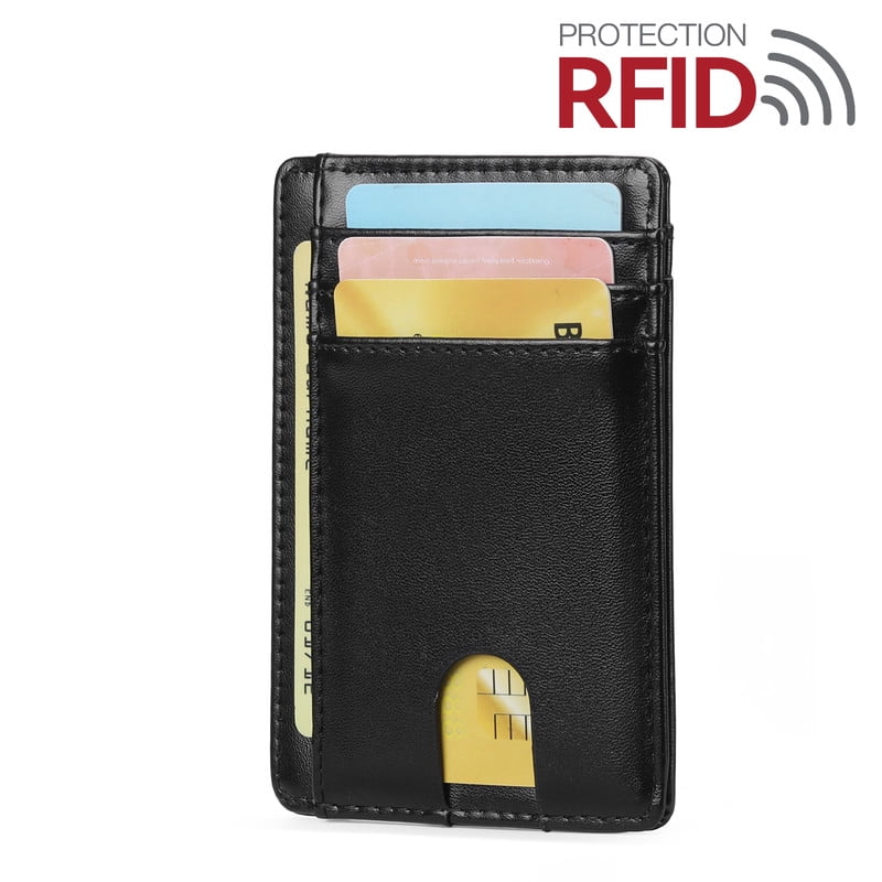 FALAN MULE Leather Wallet for Men Slim RFID Blocking Card Holder Travel ...