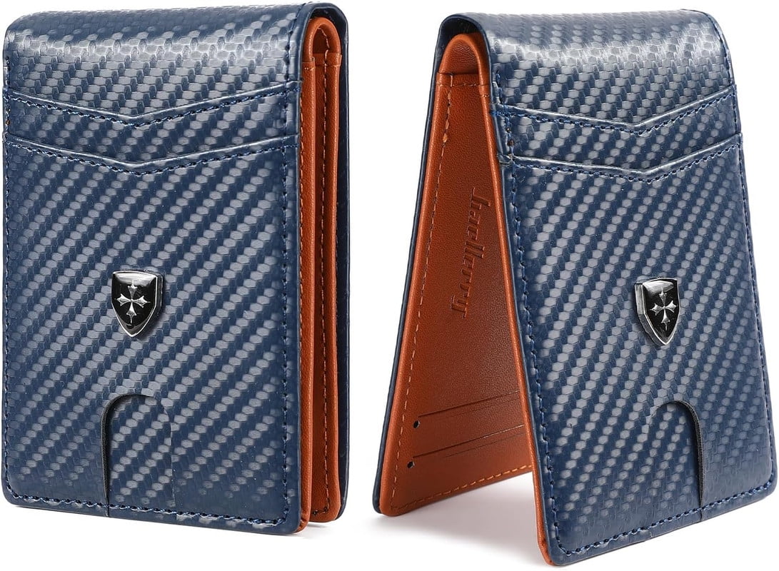 FALAN MULE Mens Wallet Leather Credit Card Holder Slim Bifold RFID ...