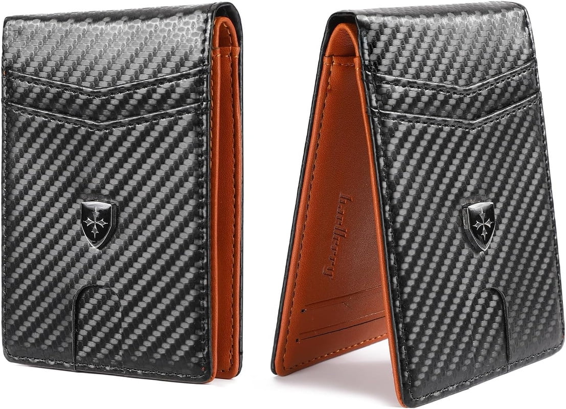 FALAN MULE Mens Wallet Leather Credit Card Holder Slim Bifold RFID ...