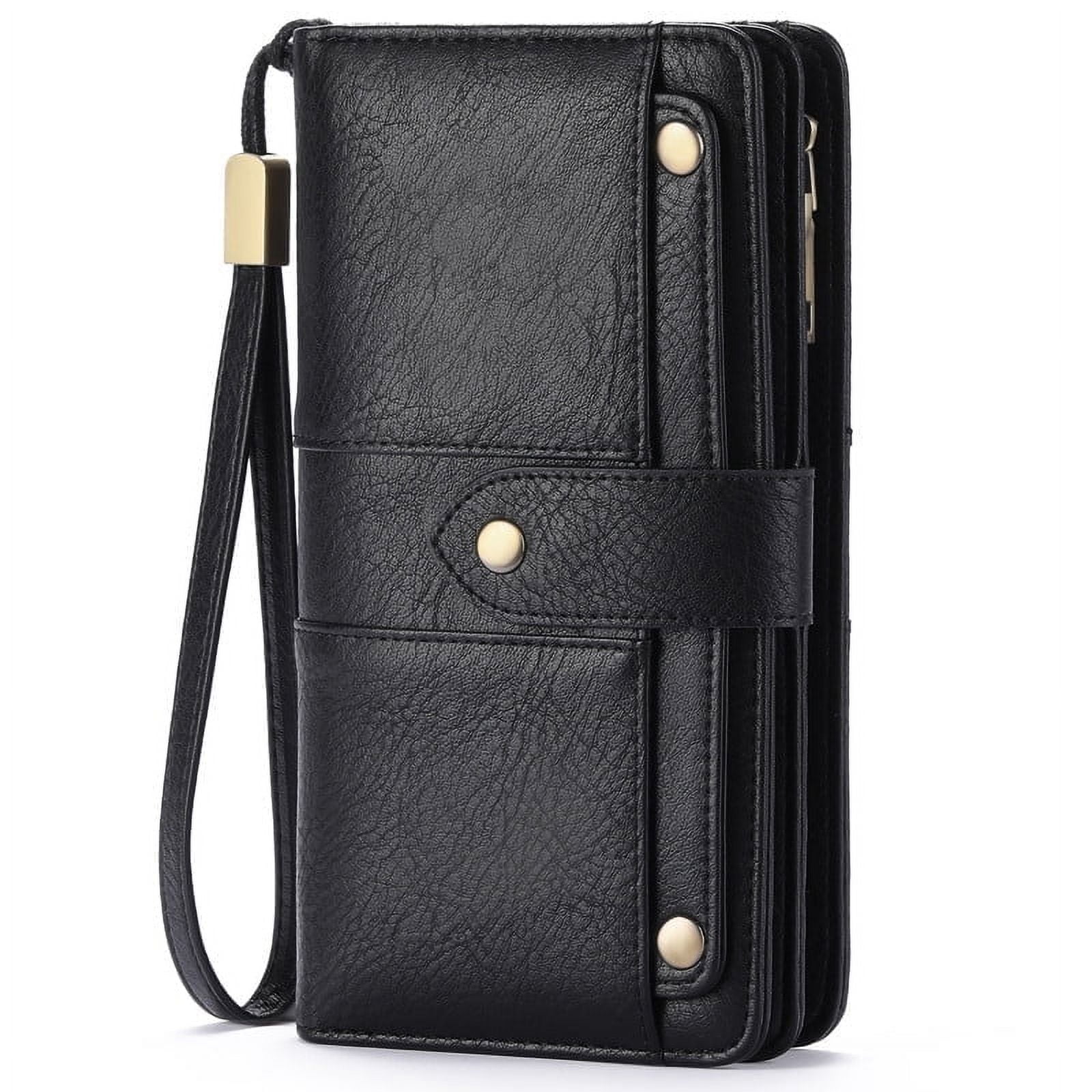 FALAN MULE Women's Wallet Genuine Leather Large Capacity Bifold RFID ...
