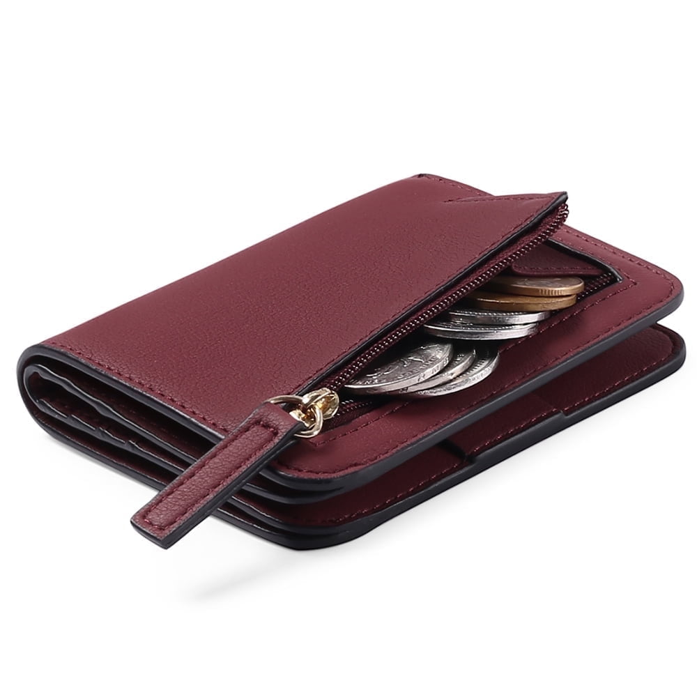 FALAN MULE Women's Compact Bifold Wallet, Durable Leather, RFID ...