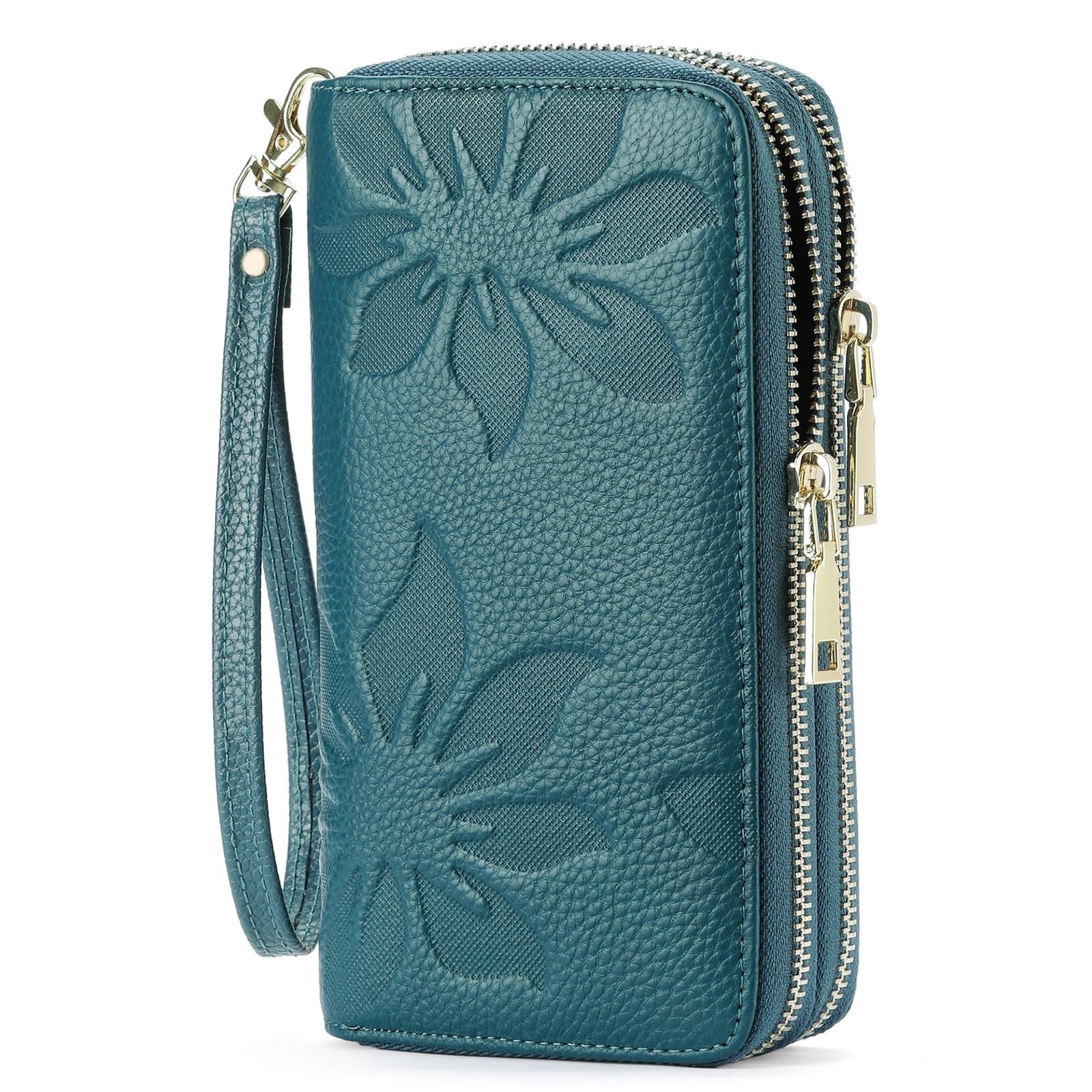 FALAN MULE Women Wallet Large Capacity Double Zip Around Credit Card ...