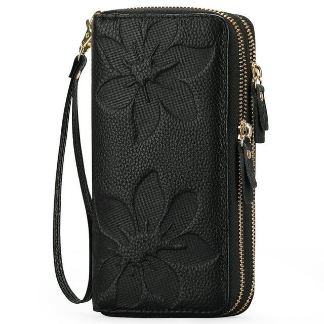 FALAN MULE Women's Slim RFID Blocking Wallet, Large Capacity, Double ...