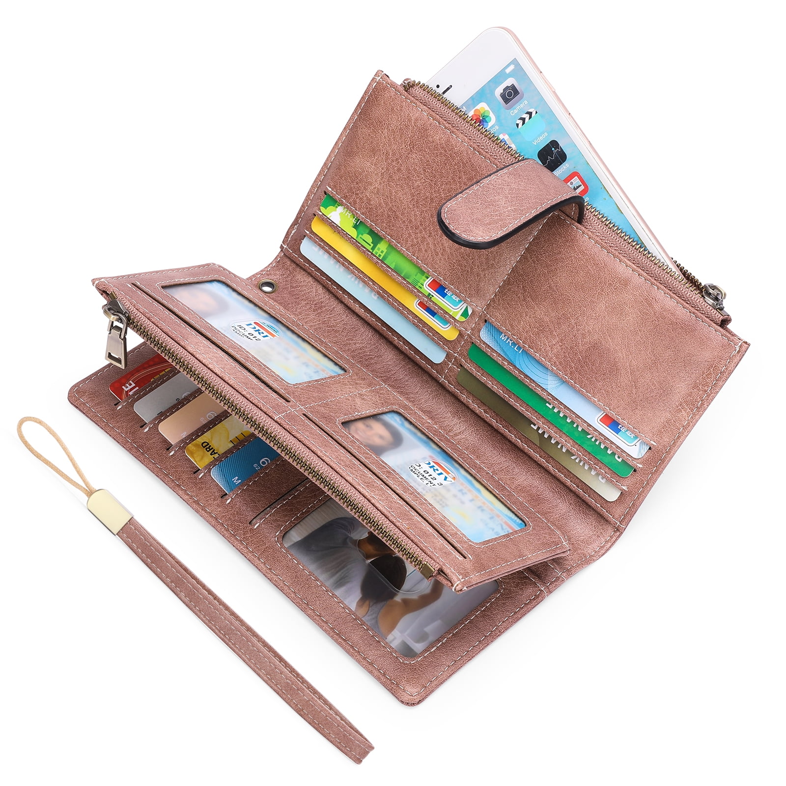 FALAN MULE Womens Wallets Large Capacity Credit Card Holder Rfid Wallet ...