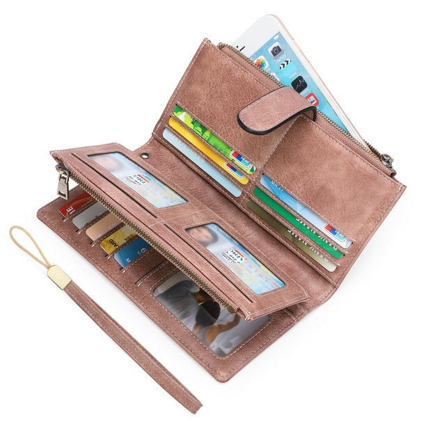 FALAN MULE Womens Wallets Large Capacity Credit Card Holder Rfid Wallet ...