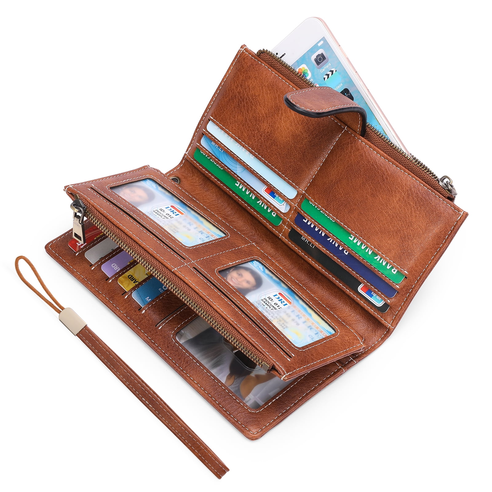 FALAN MULE Womens Wallets Large Capacity Credit Card Holder Rfid Wallet ...