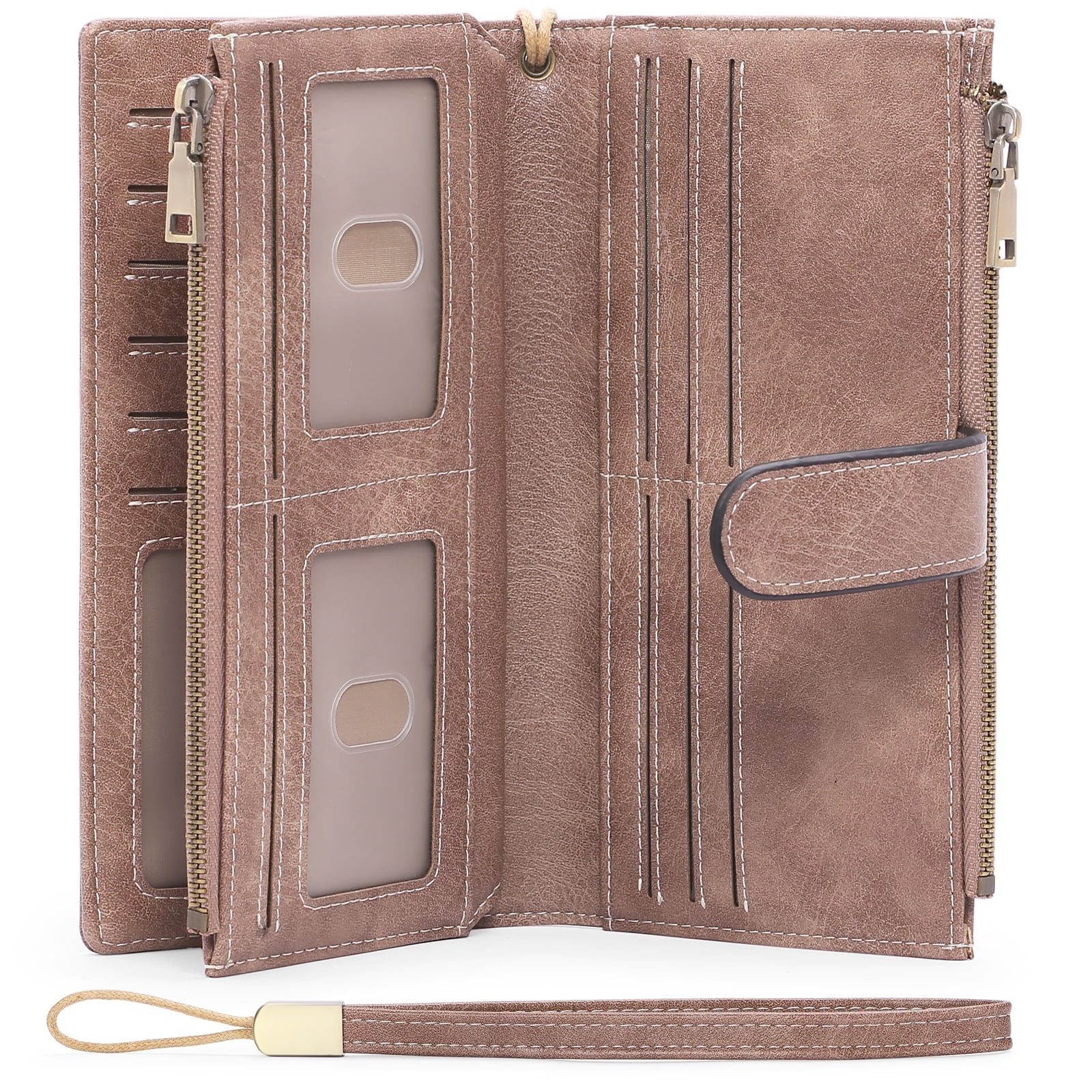 FALAN MULE Women's RFID Leather Wallet, Large Capacity with Credit Card ...