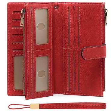 Trifold Clutch RFID Wallets For Women - Large Womens Wallet With Coin ...