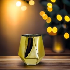 FALKOR Luxury Glassware 330 ML Elegant Modern Gold Colour Plated Glass ...