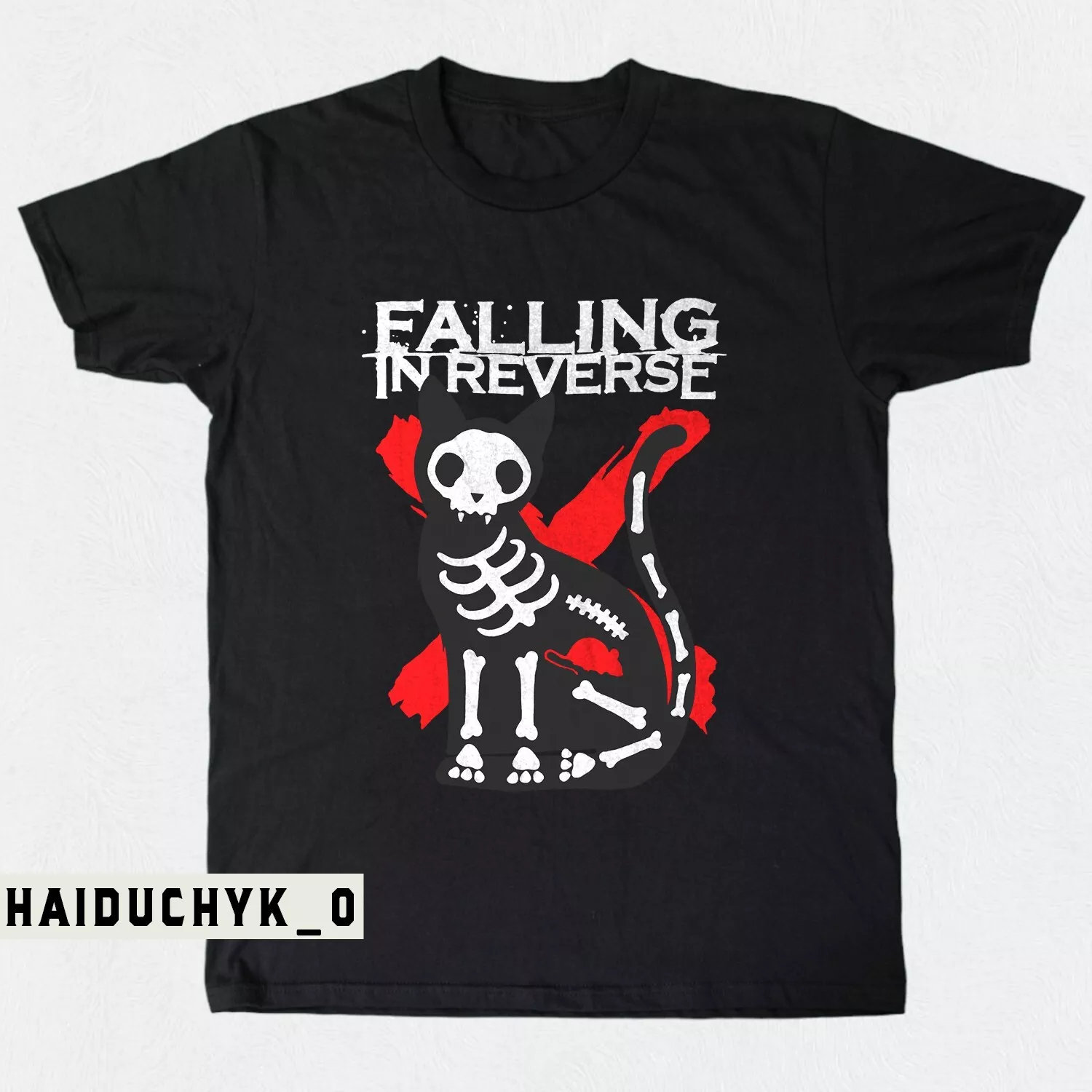 FALLING IN REVERSE Cat X-Ray Unisex Black T-shirt Size S-5XL - Walmart.com