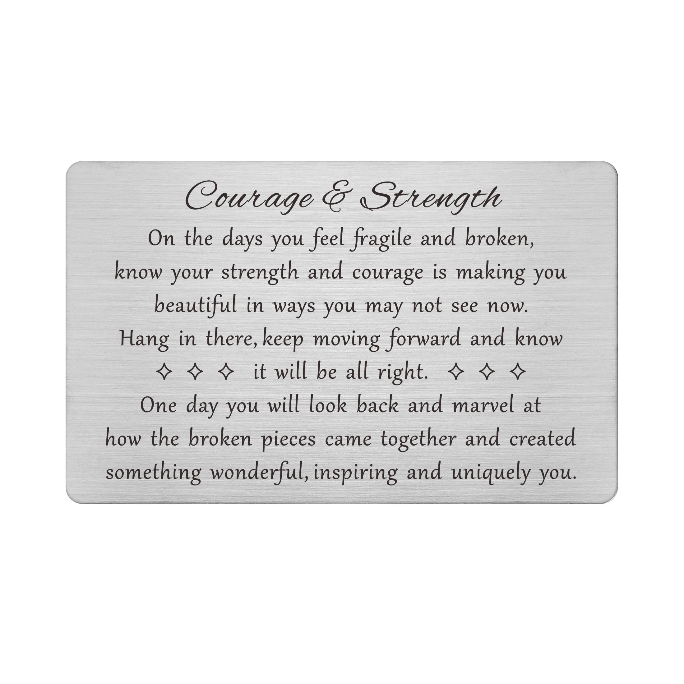 FALOGIJE Courage and Strength Wallet Card, Encouragement Gifts for Men ...
