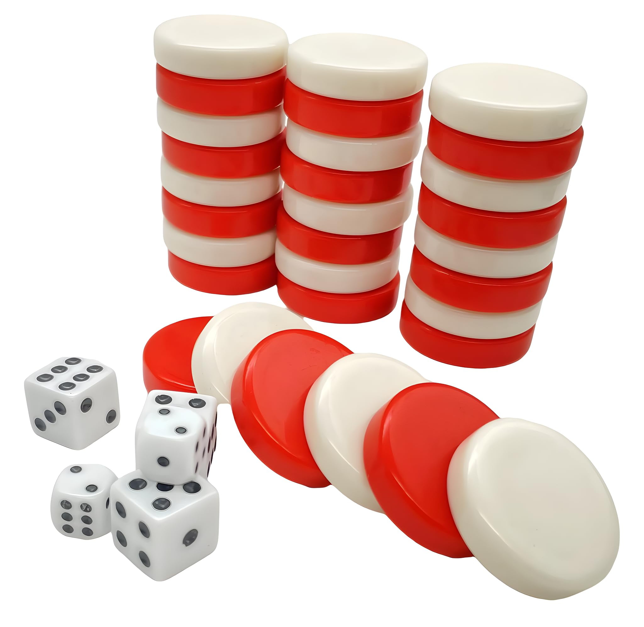 FAMA.store 30 Pieces Backgammon TSF6 Checkers Replacement Set Checker ...