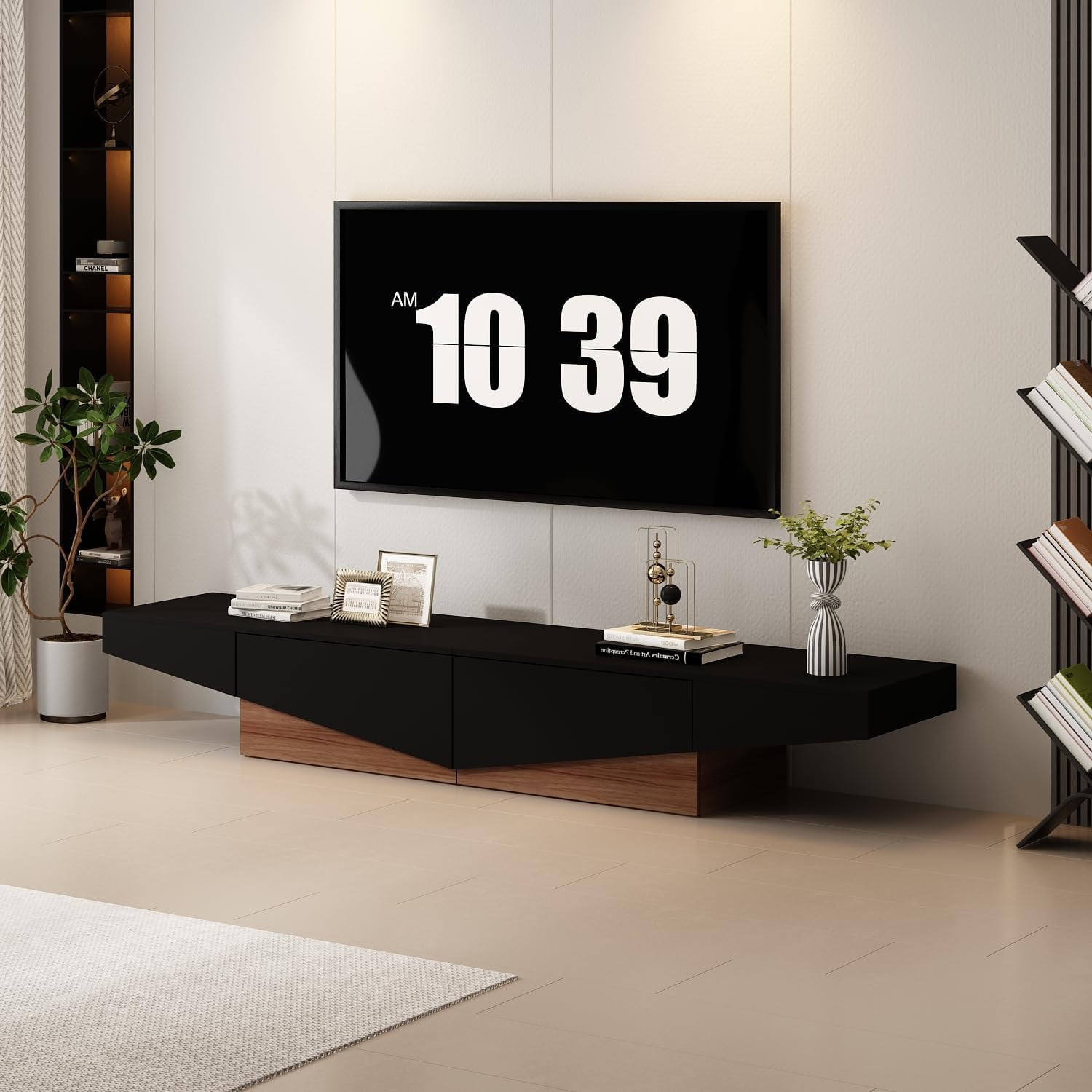 FAMAPY TV Stand with 2 Drawers, Modern TV Console Table Media Console ...